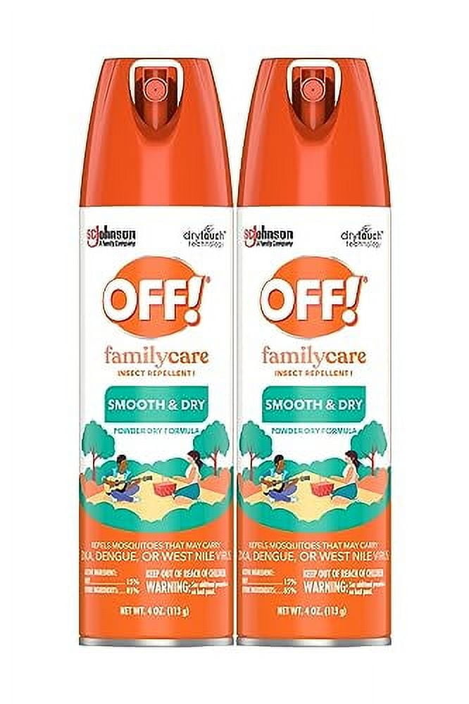 OFF Familycare Smooth and Dry Mosquito and Insect Repellent, 4 oz, 2 ...