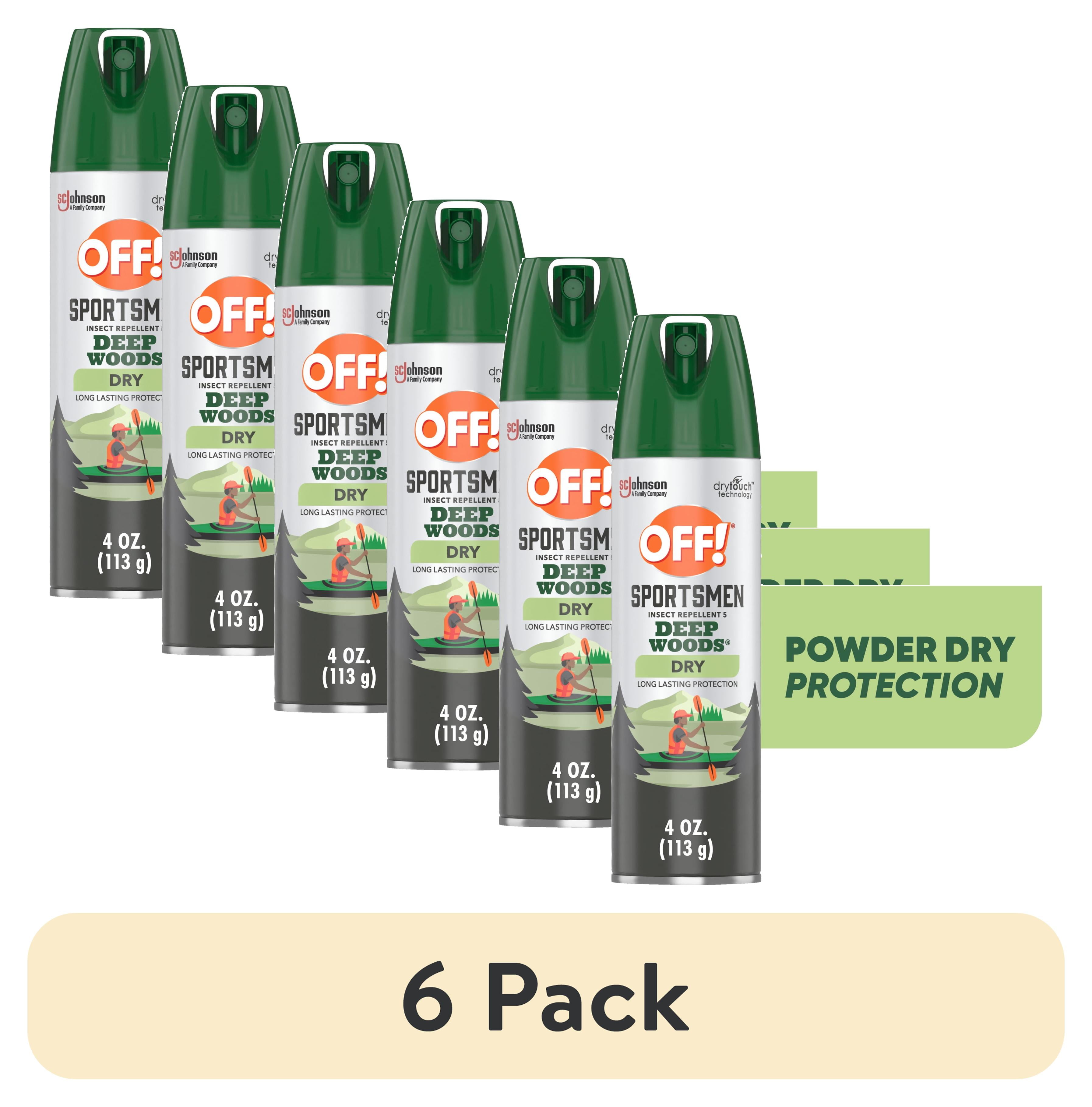 (6 pack) OFF! Sportsmen Deep Woods Dry Insect Repellent V, Non-Greasy ...