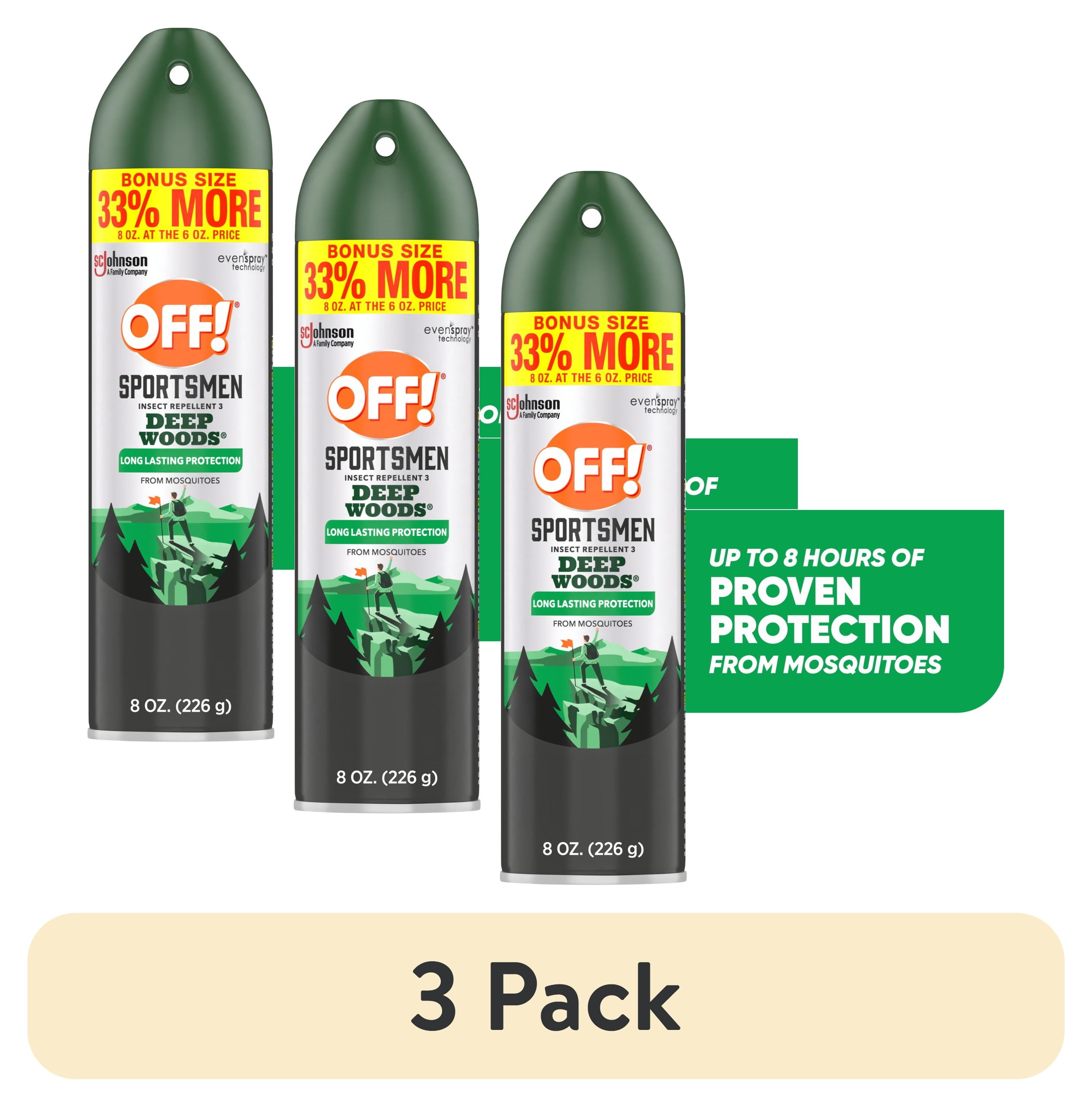 (3 pack) OFF! Sportsmen Deep Woods Insect Repellent 3, Sweat Resistant ...