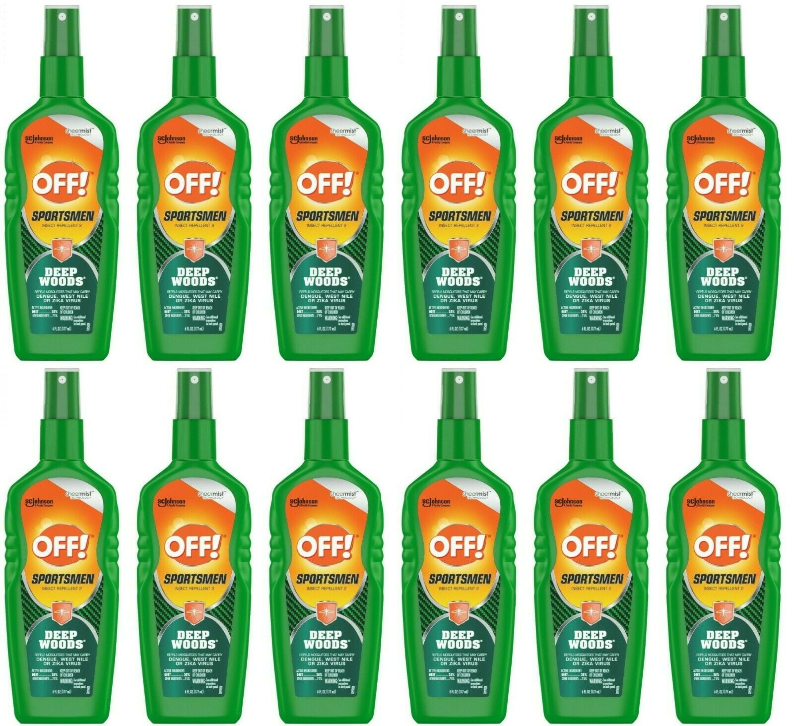 OFF Sportsmen Deep Woods Insect Repellent II Spritz 12 Pack -6 oz Deet ...