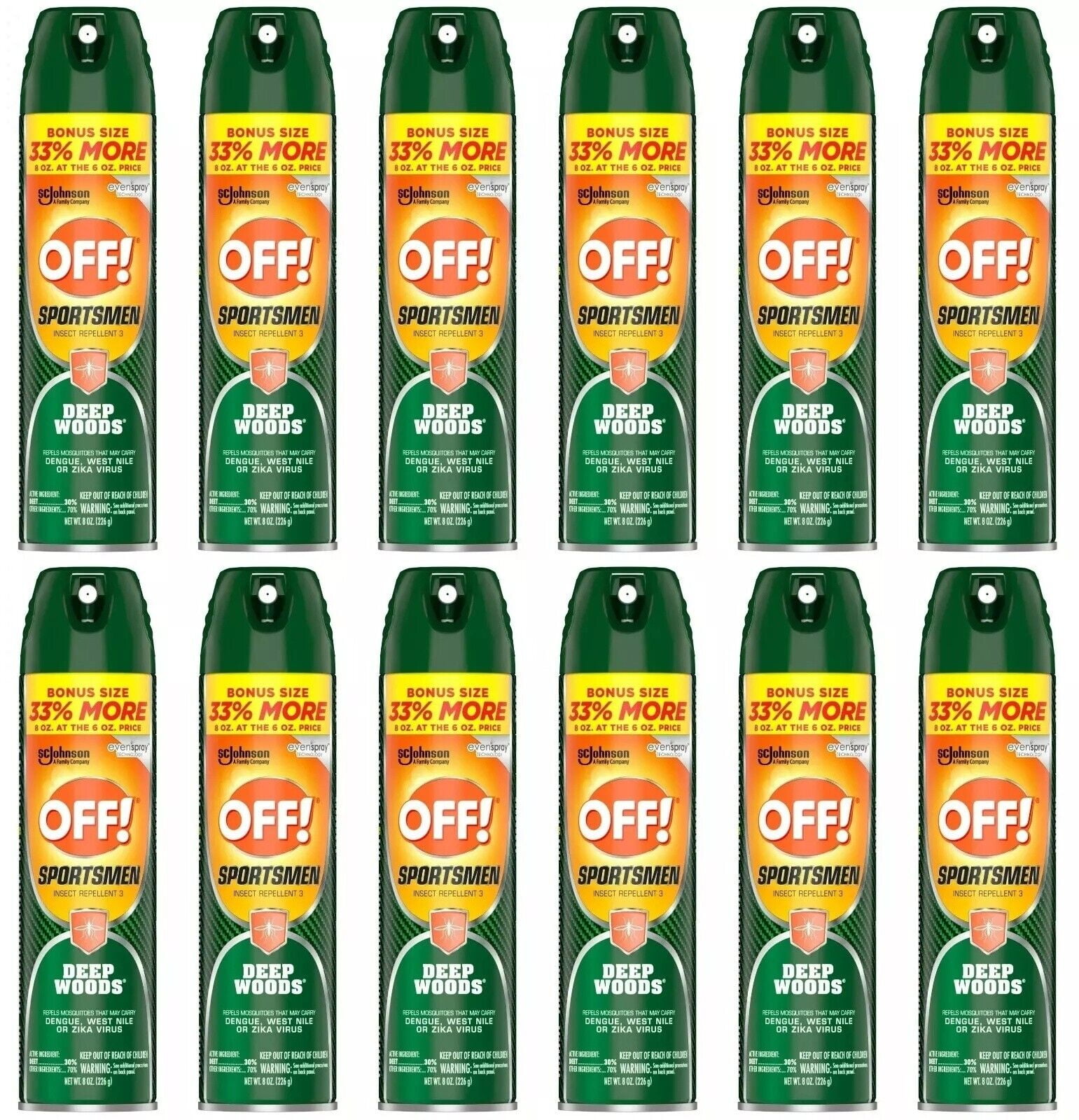 OFF Sportsmen Deep Woods Insect Repellent - Mosquito Bug Spray Deet 8oz ...