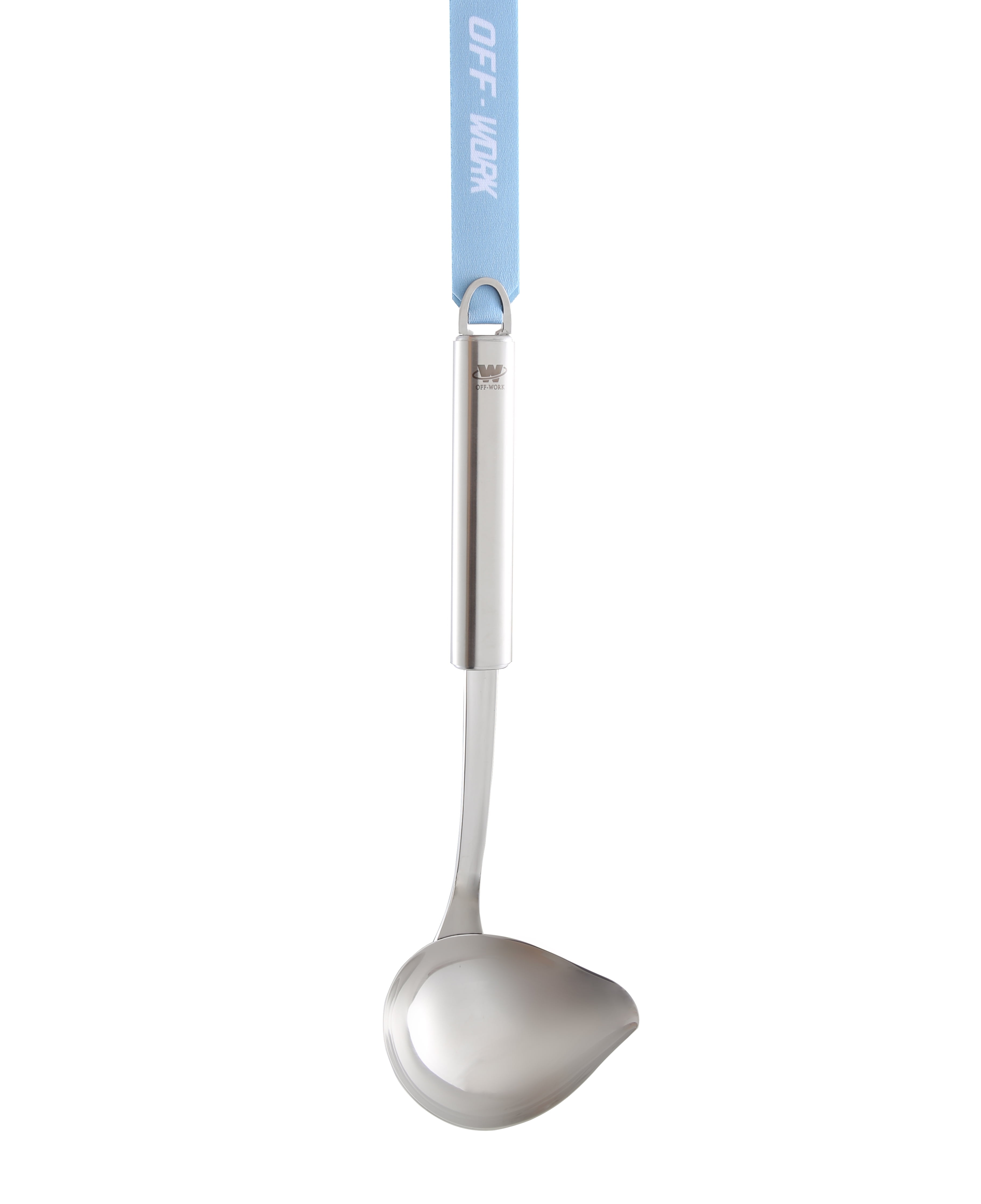 OFF-WORK Stainless Steel Ladle with Slanted Spout, Long Handel Rust ...