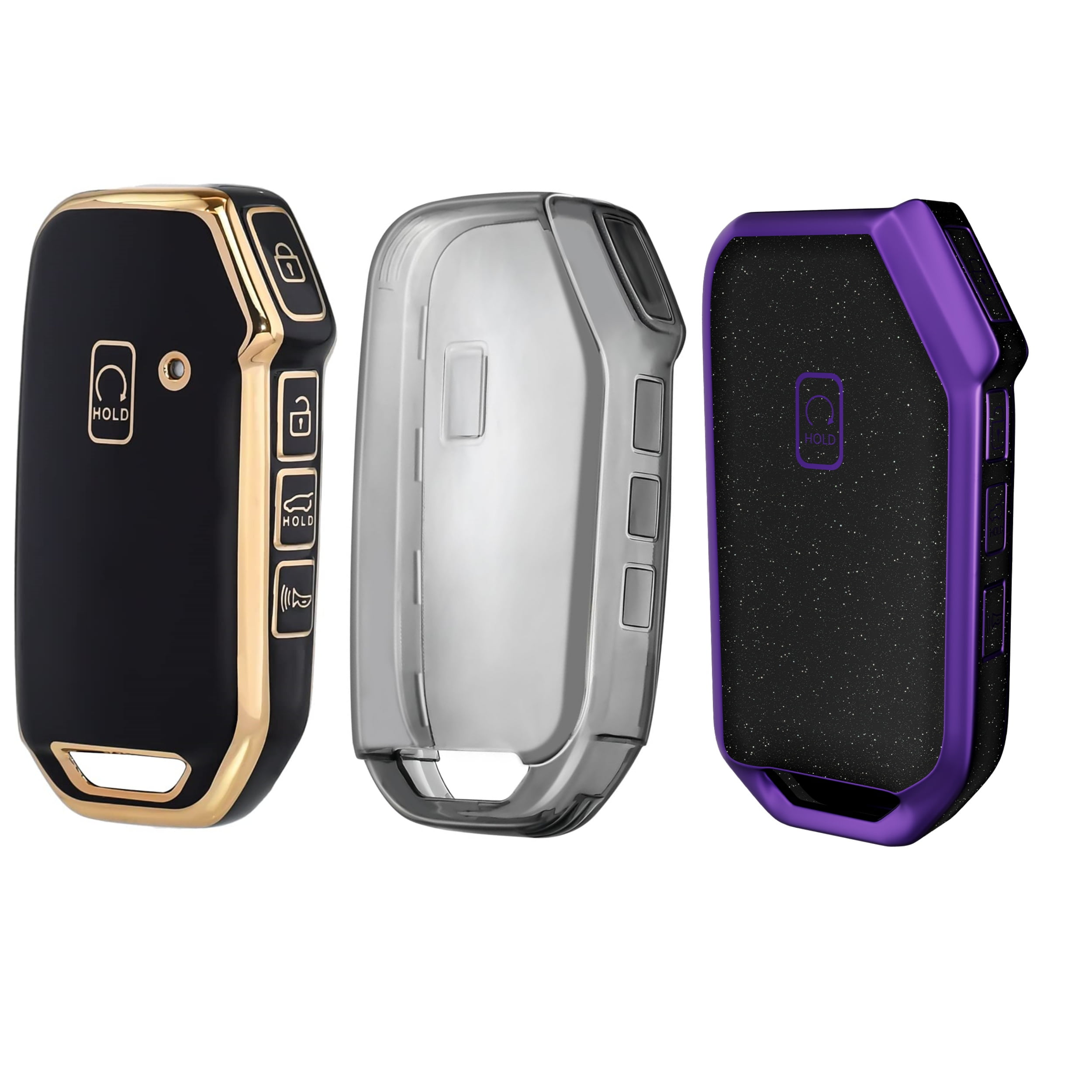 OFFCURVE 3pcs Key Fob Cover Special Key Fob Case Cover Holder for Kia ...