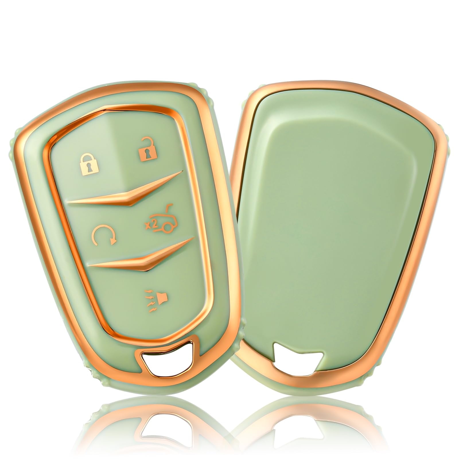 OFFCURVE For Cadillac Key Fob Cover with Keychain TPU Protector ...