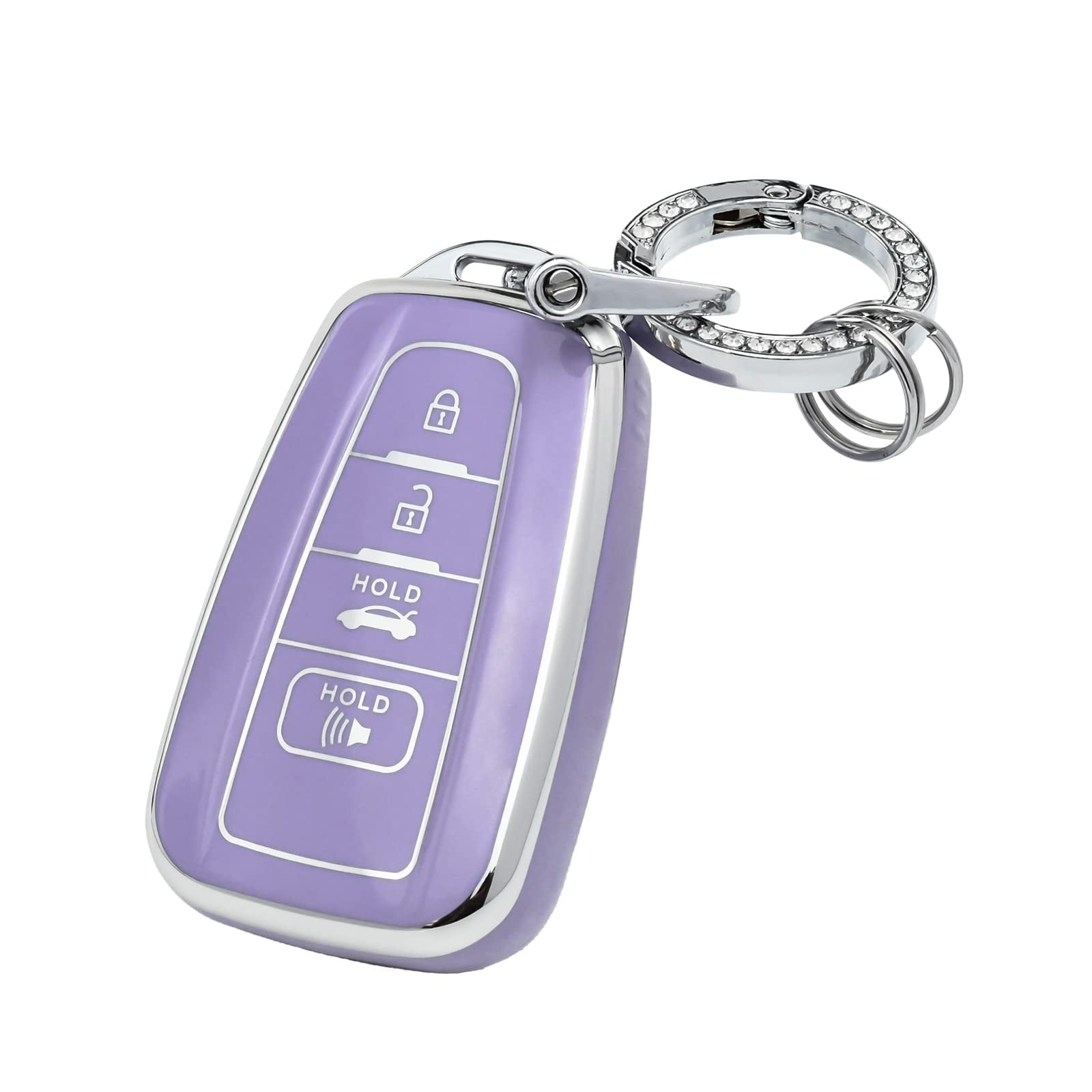 OFFCURVE Compatible with Toyota Camry RAV4 Key Fob Cover with Keychain ...