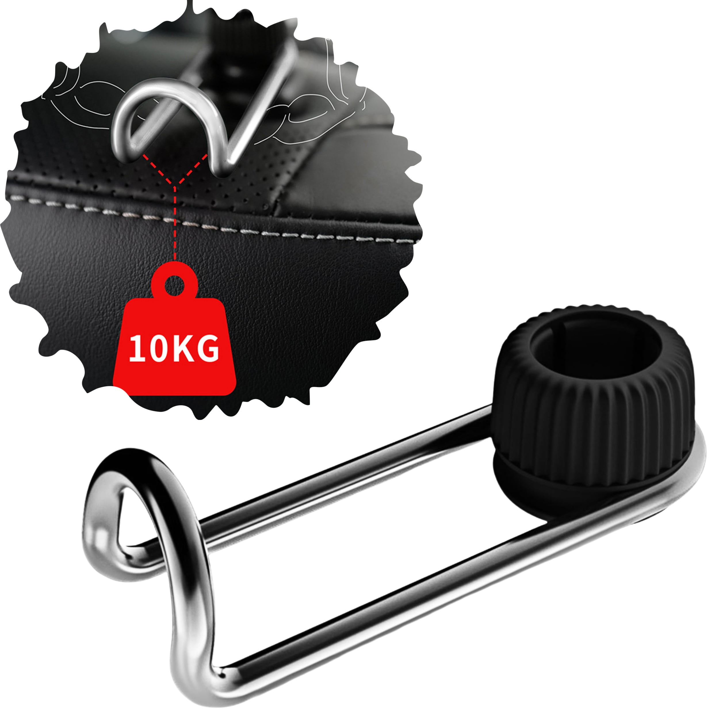 OFFCURVE Creative Vehicle Alloy Car Hooks Invisible Seatback Clutter ...