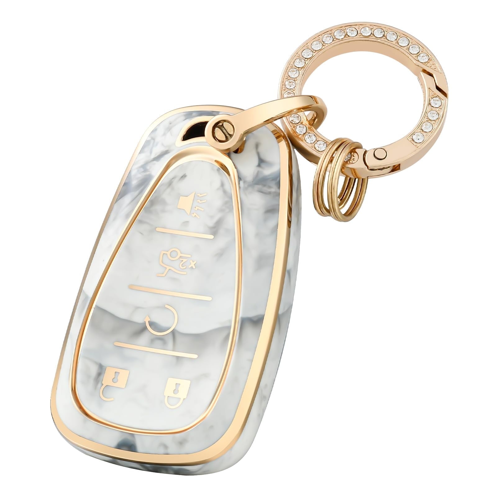 OFFCURVE Key Fob Cover with key ring,Key Fob Case for Chevrolet Smart ...