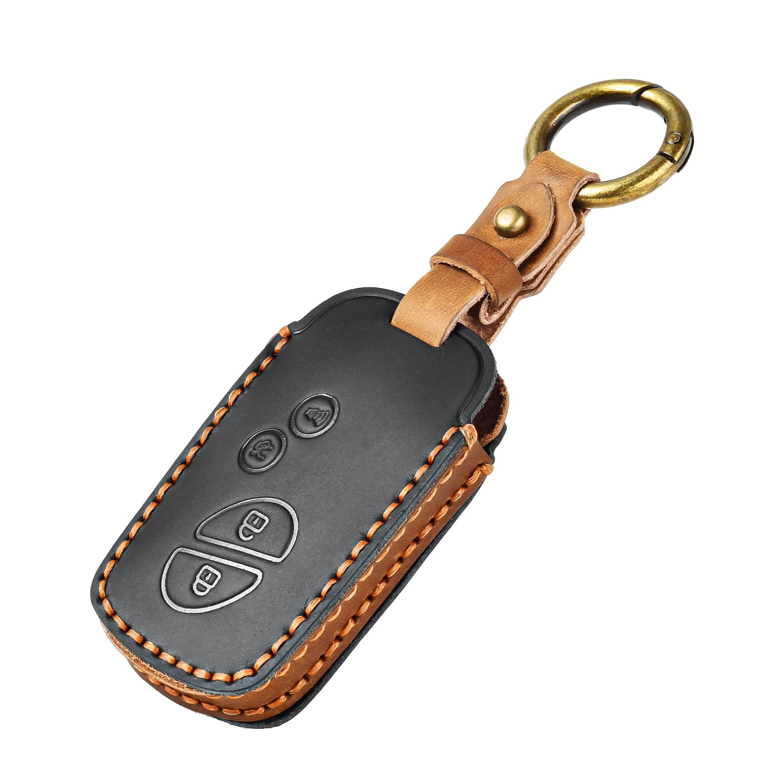 OFFCURVE Leather Key Cover Fits for Lexus Car Key Fob Cover Case ...