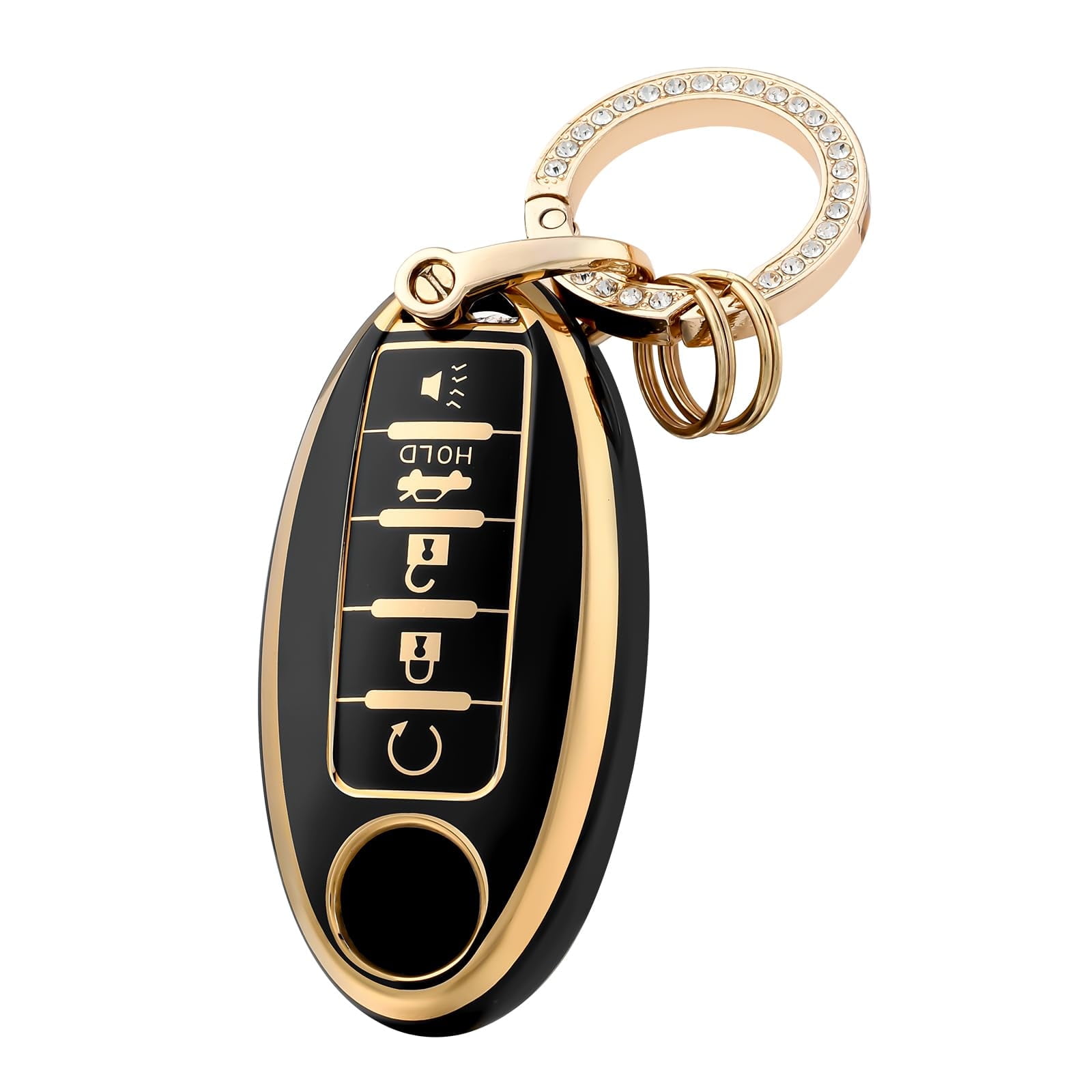 OFFCURVE for Nissan Key Fob Cover with Keychain Car Key Fob Case Shell ...
