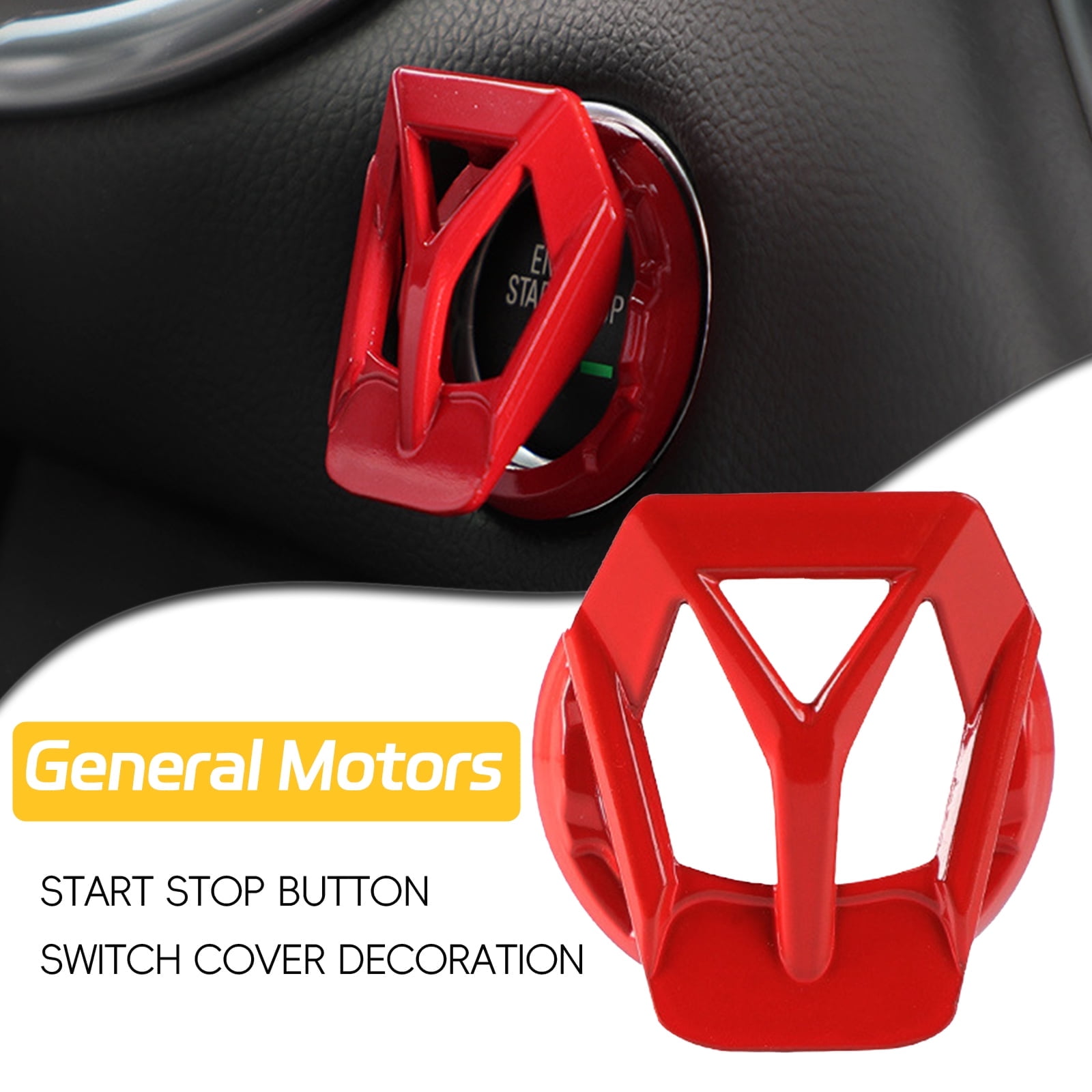 OFFCURVE Red Push to Start Button Ignition Cover for Car Engine Start ...