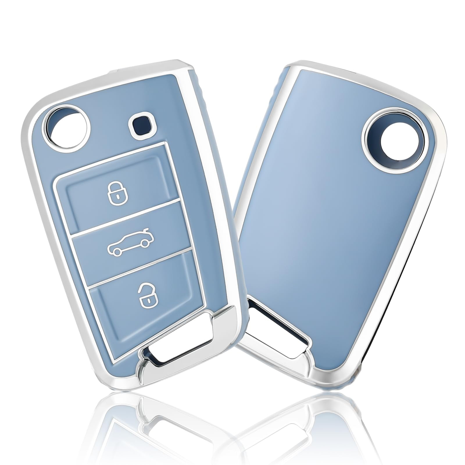 OFFCURVE for Volkswagen Key Fob Cover Soft TPU Key Fob Case Full ...