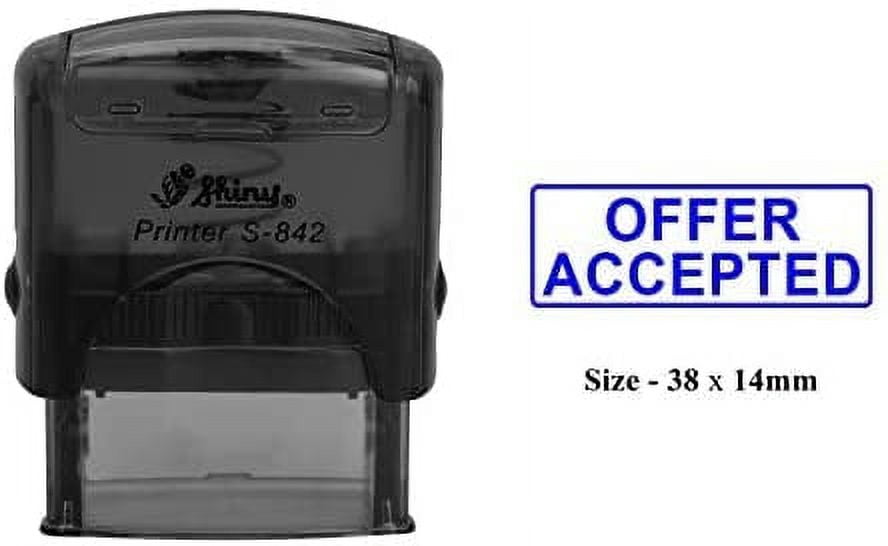 OFFER ACCEPTED Plastic Stamp Clear Print For Office Use Shiny S-842 ...