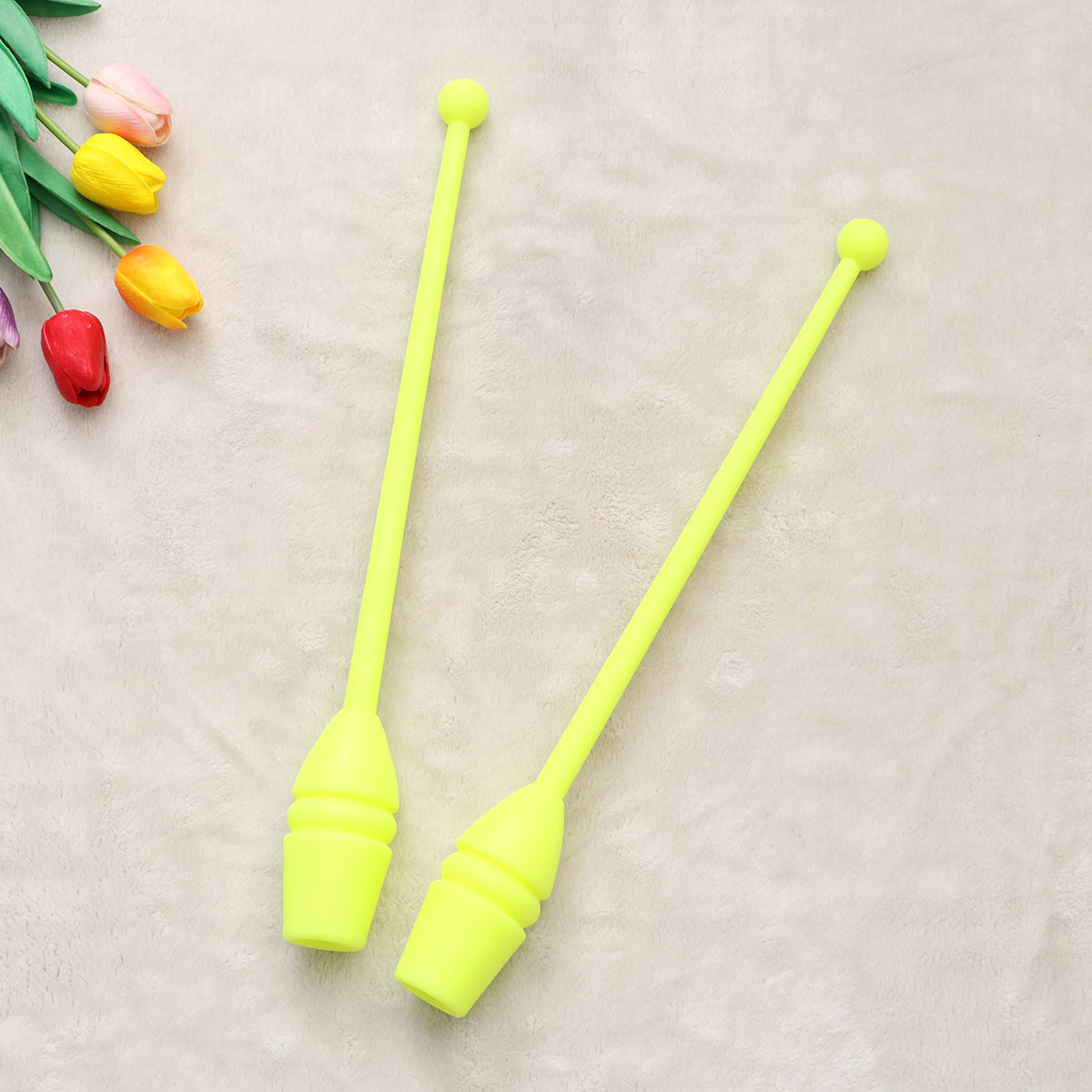 OFFIGAM 1Pair Artistic Gymnastics Stick for with Thermoplastic Rubber ...