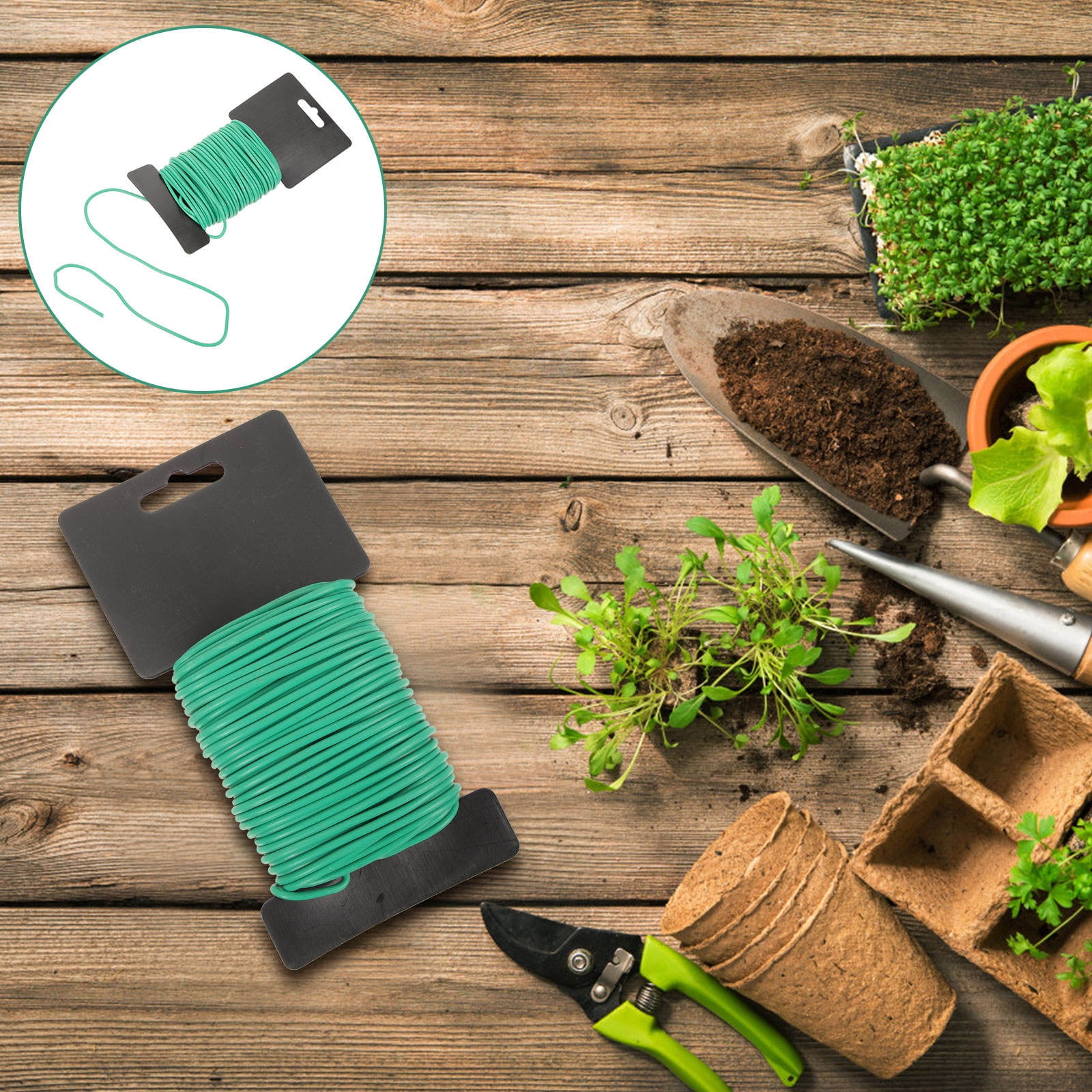 OFFIGAM 1 Roll Wrapped Floral Wire for Florists and Gardeners in Green ...