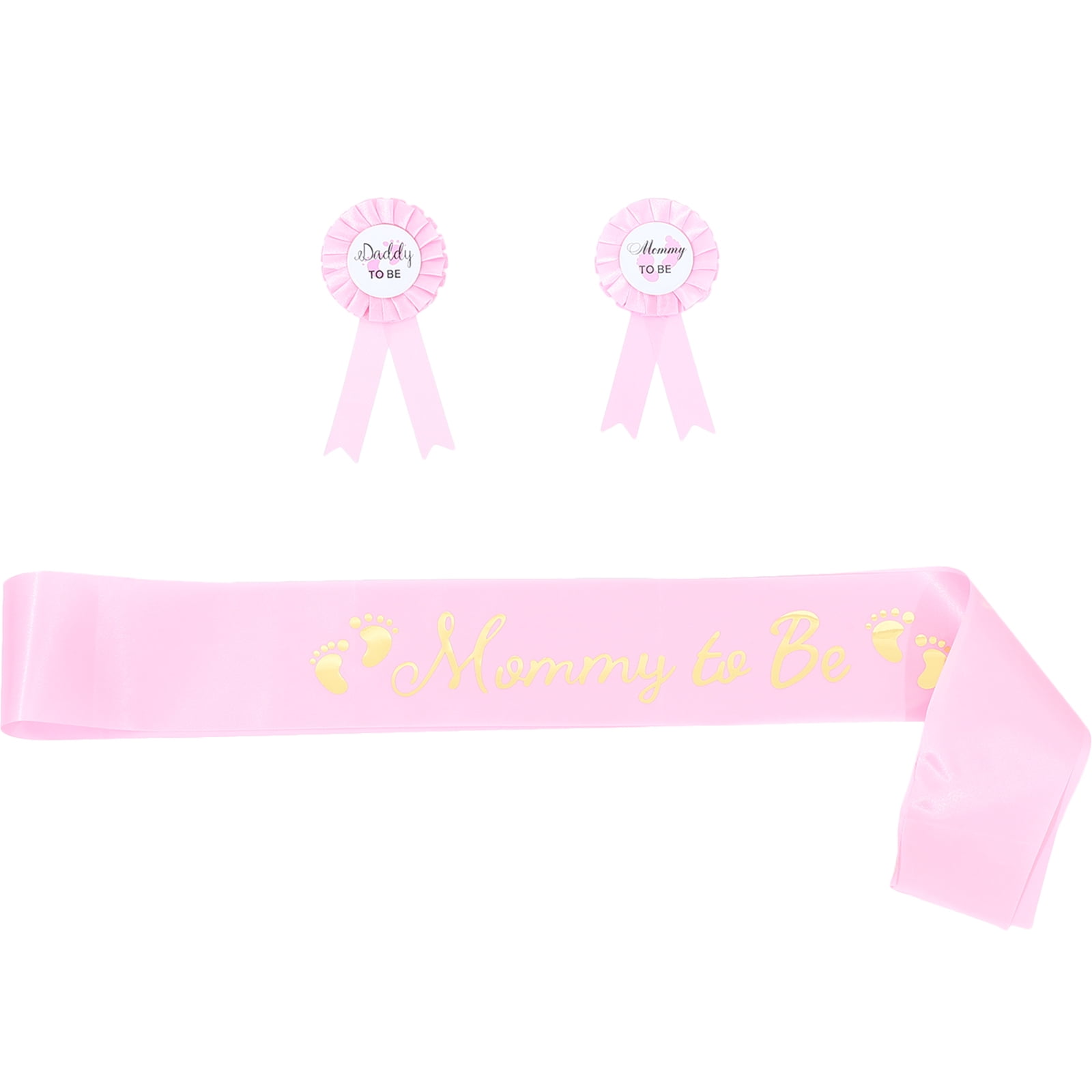 OFFIGAM 1 Set Baby Shower Sash and Pin Sash and Badge Pins Set Satin ...