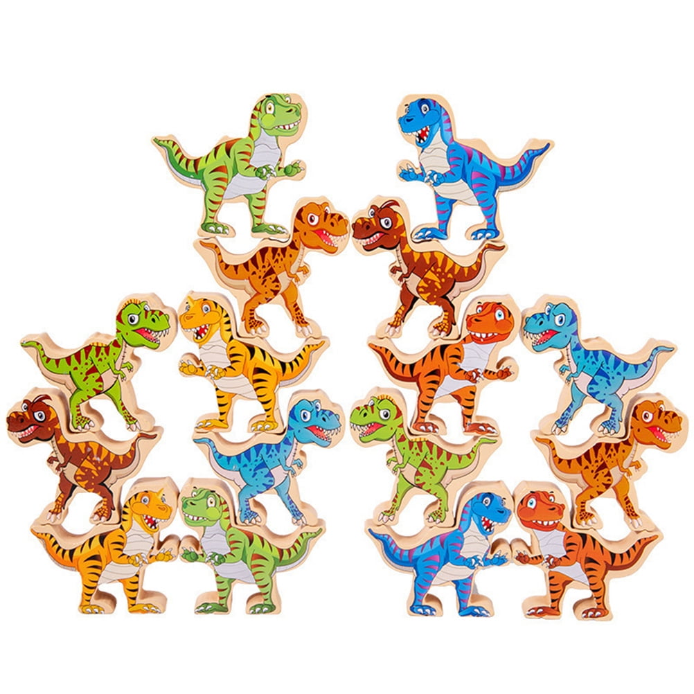 OFFIGAM 1 Set Dinosaurs Toy Assorted Color Wooden Balance Toys For ...