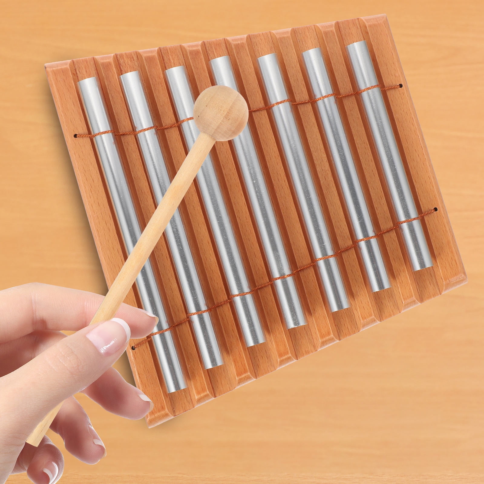 OFFIGAM Classroom Wooden Tabletop Percussion Chimes Set with Mallet ...