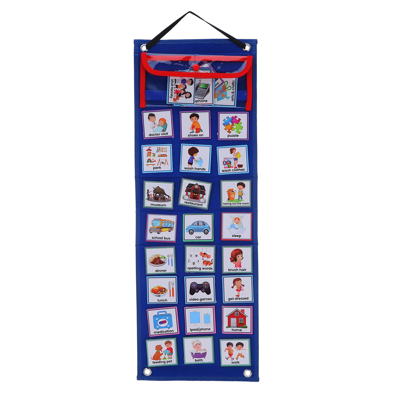 OFFIGAM 1 Set Rectangular Cloth Daily Schedule Chart for Language Delay ...