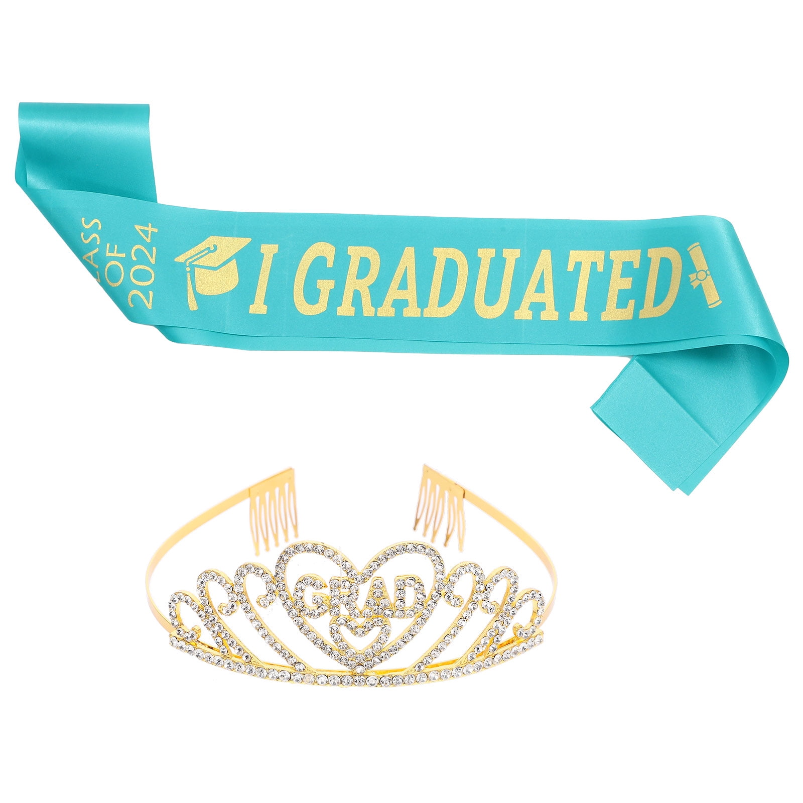 OFFIGAM 1 Set Sash Tiara Set for Graduation Season in Assorted Color ...