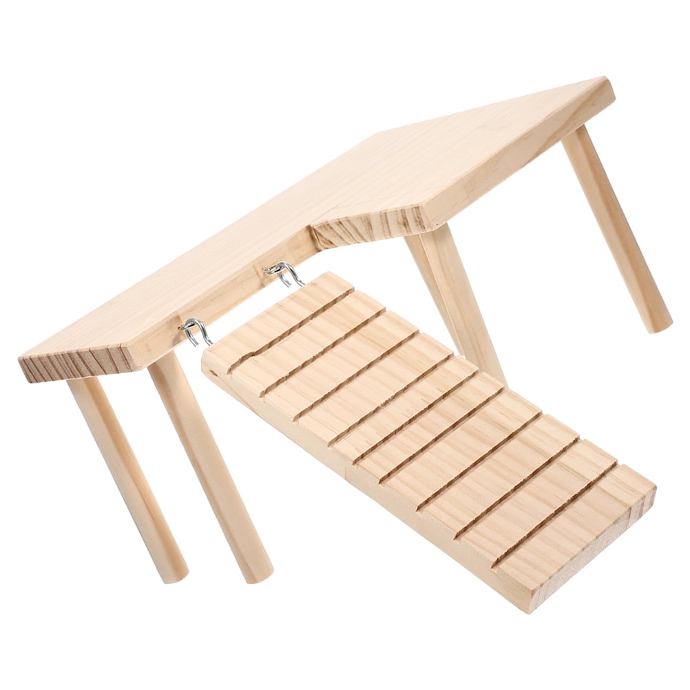 OFFIGAM Khaki Wooden Hamster Play Board for Cage Decor and Exercise ...