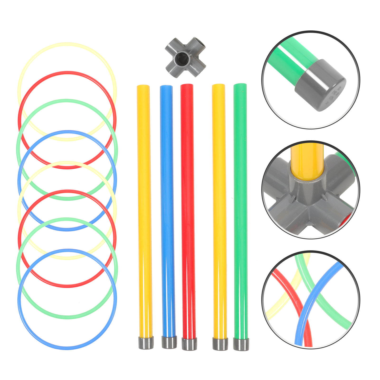 OFFIGAM 1Set Toss Rings Game with Assorted Colors Plastic Rings for ...