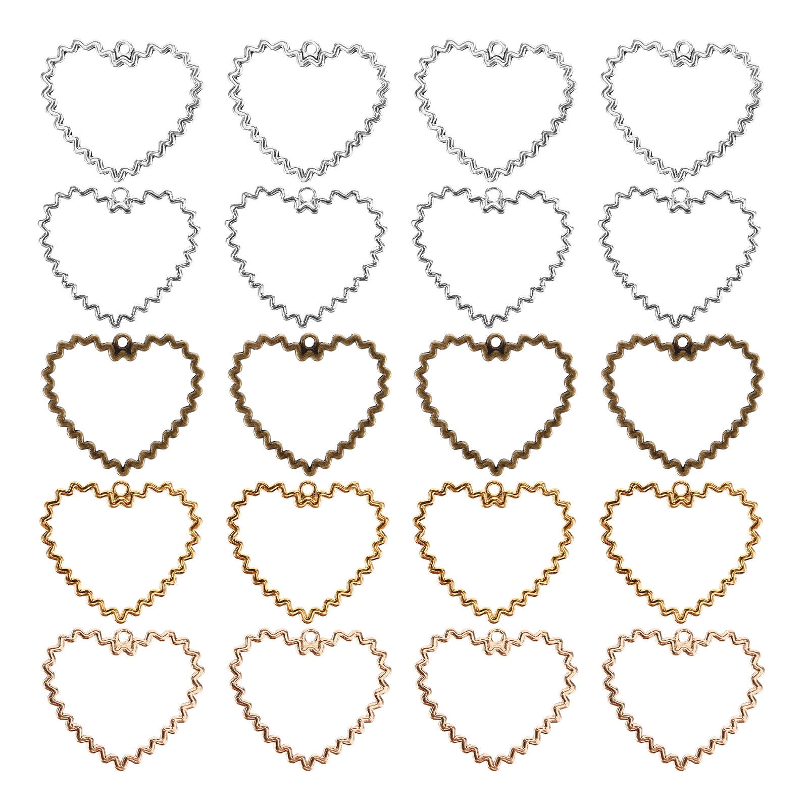 OFFIGAM Set of 10 Heart-Shaped Accessories in Various Colors for Gift ...