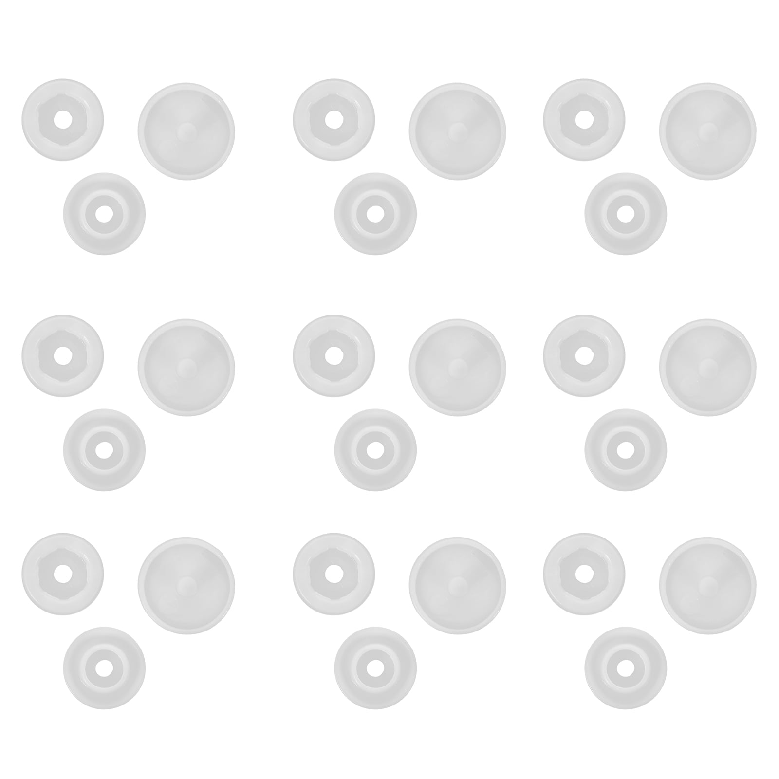 OFFIGAM 1000 Sets Snap Fasteners for Clothing and Diapers White Round ...