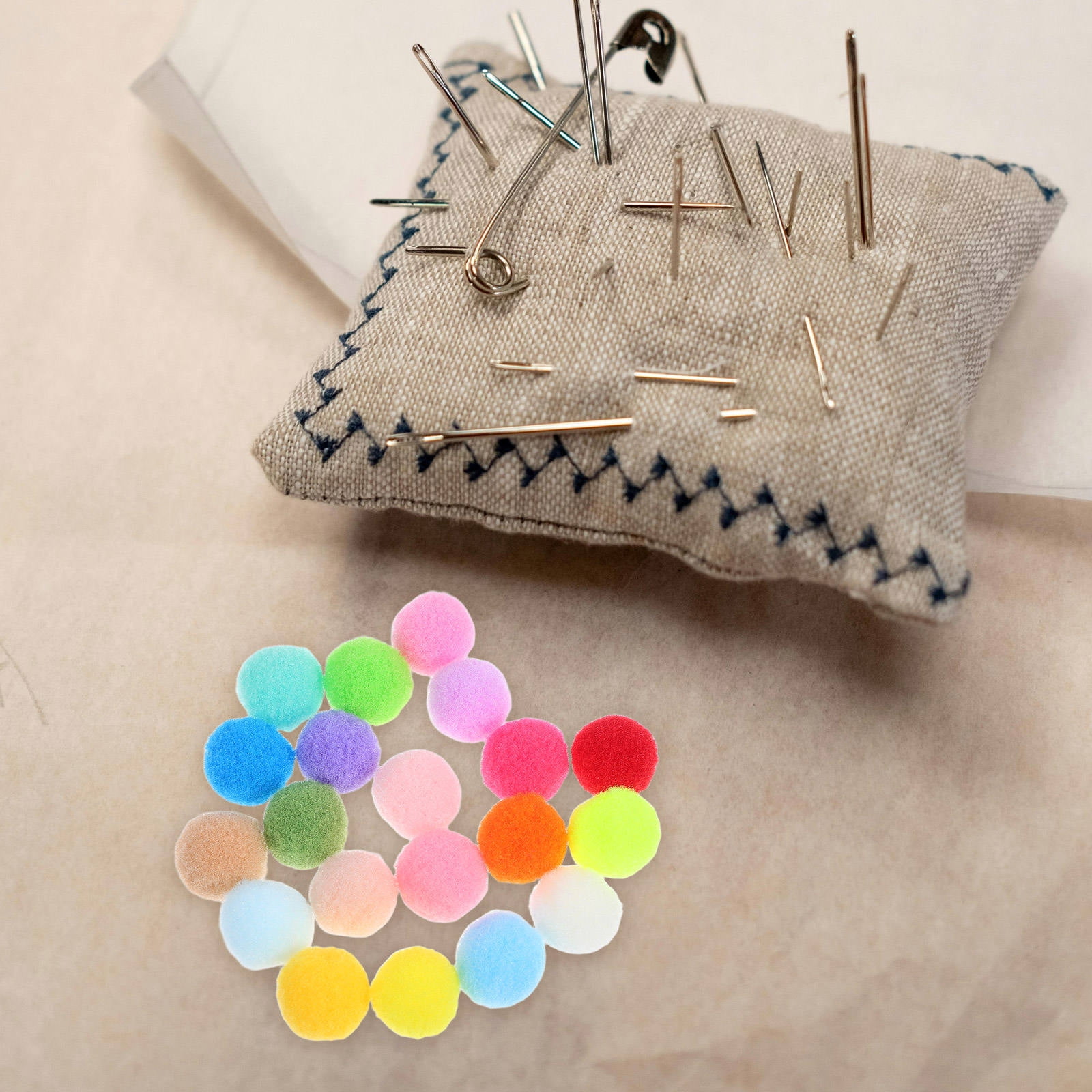 OFFIGAM Puff Balls for Crafts Assorted Color Soft Plush Polyester ...