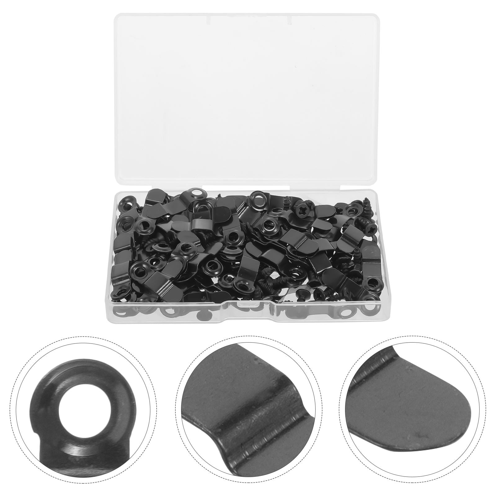 OFFIGAM 100Pcs Black Iron Picture Fixings for Photo Frames and Wall ...