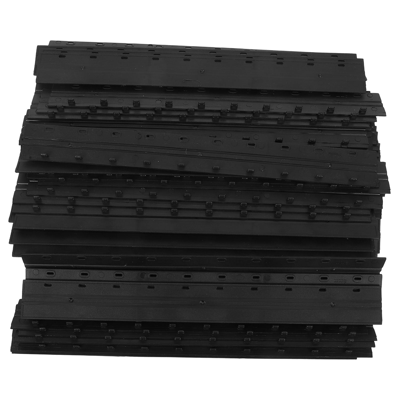 OFFIGAM 100Pcs Plastic Paper Binder Clips Black Binding Bars for ...
