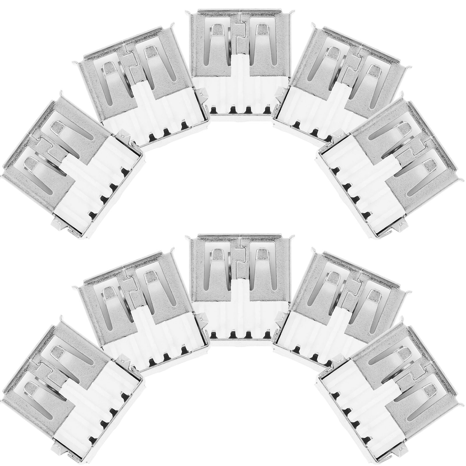 OFFIGAM 100pcs USB Replacement Port USB Female Port Silver High-speed ...