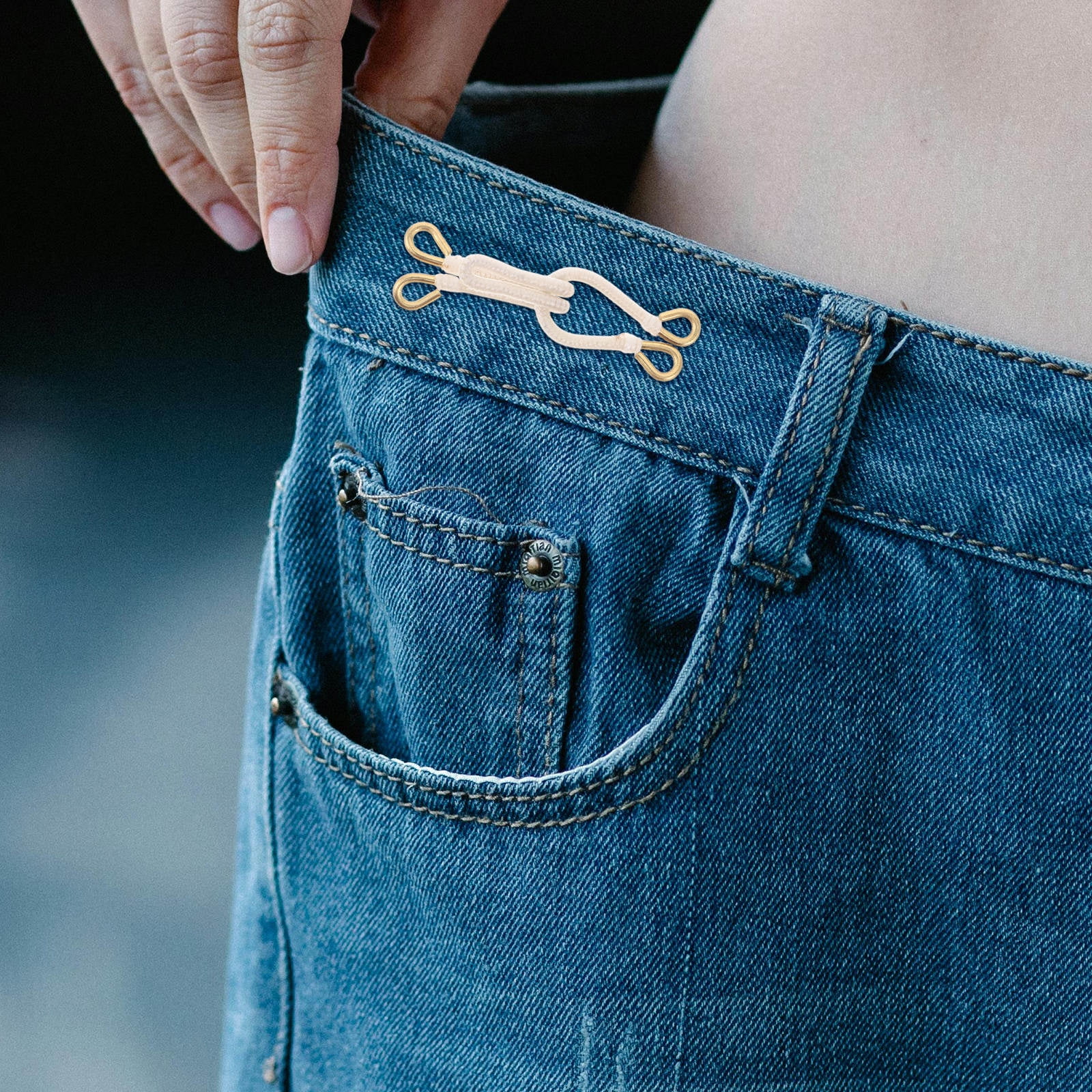 OFFIGAM 10Pairs Adjustable Waist Tightener Clips for Jeans with Metal ...