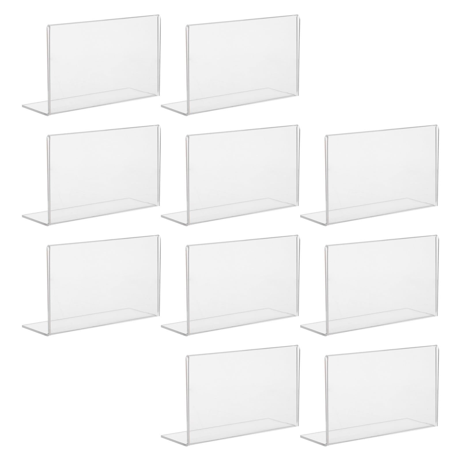 OFFIGAM Small Acrylic Sign Holder Clear Plastic Price Tag Holder 10pcs ...