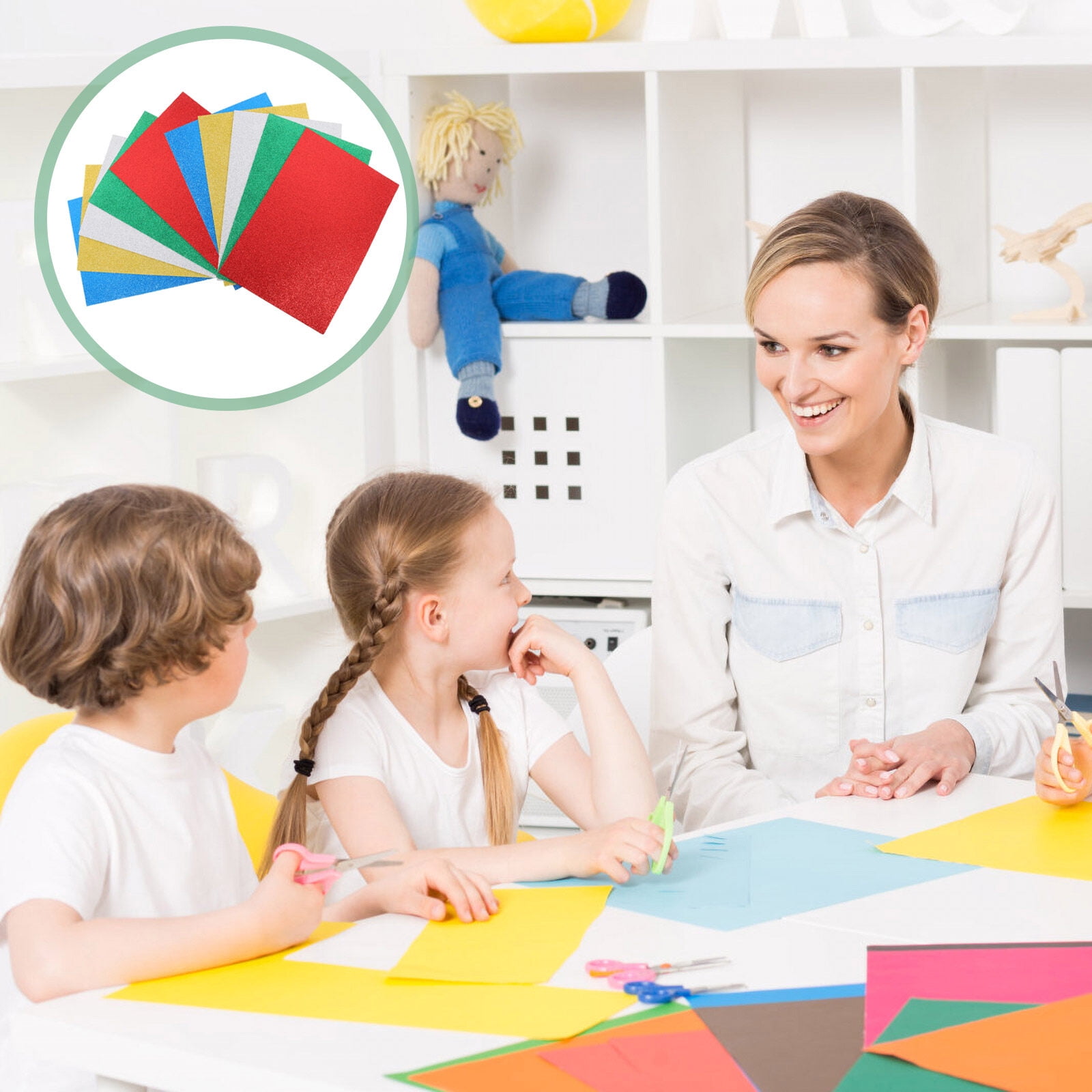 OFFIGAM 10Pcs Diy Sponge Paper Glitter Sponge Paper Assorted Color For ...