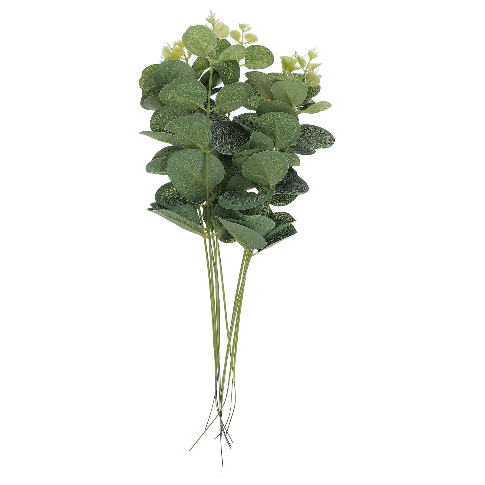 OFFIGAM 10Pcs Eucalyptus Leaf Cake Plugins Tropical Style Plastic Silk ...