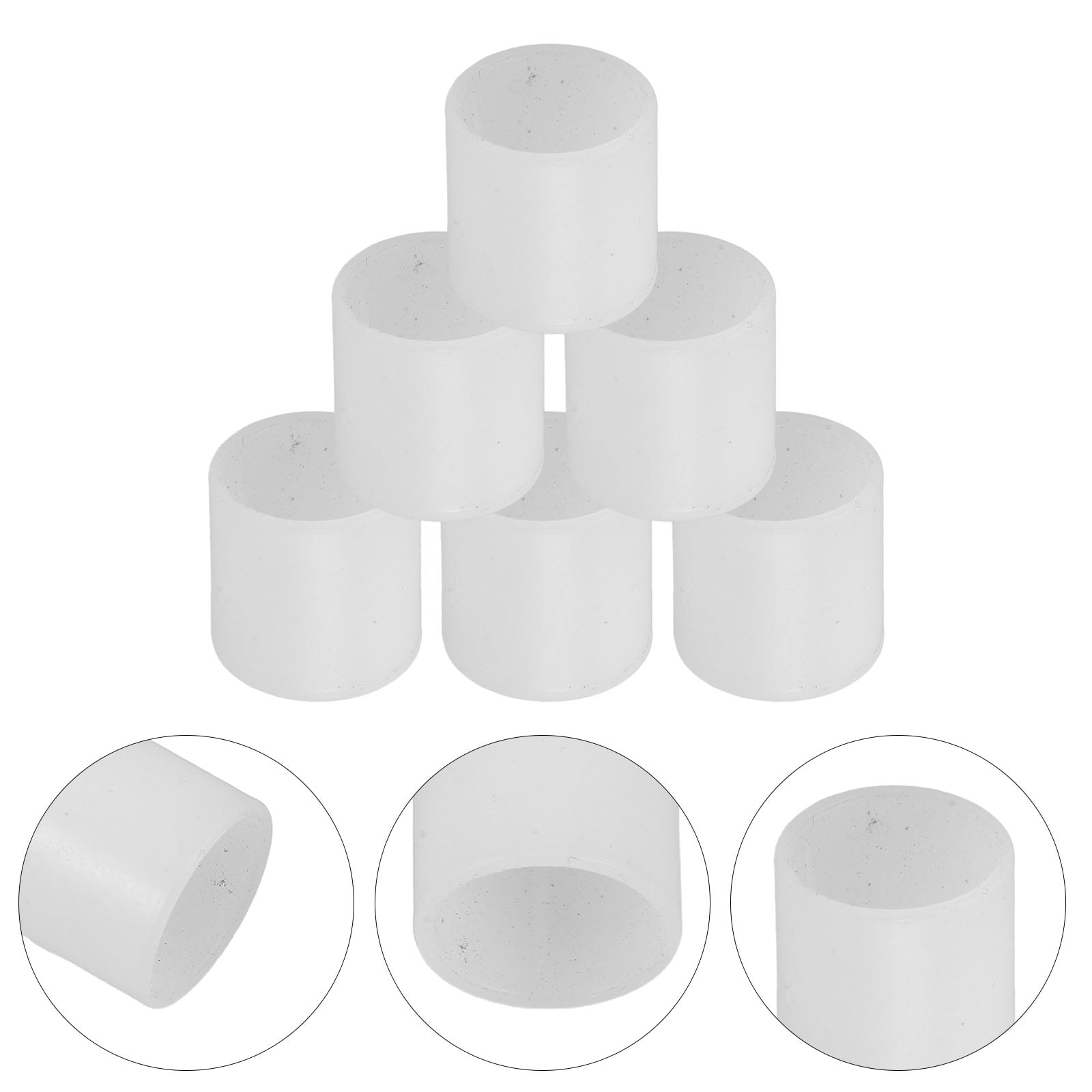 OFFIGAM 10Pcs White Plastic Leg Caps 16Mm Heavy Duty Round End Caps for ...