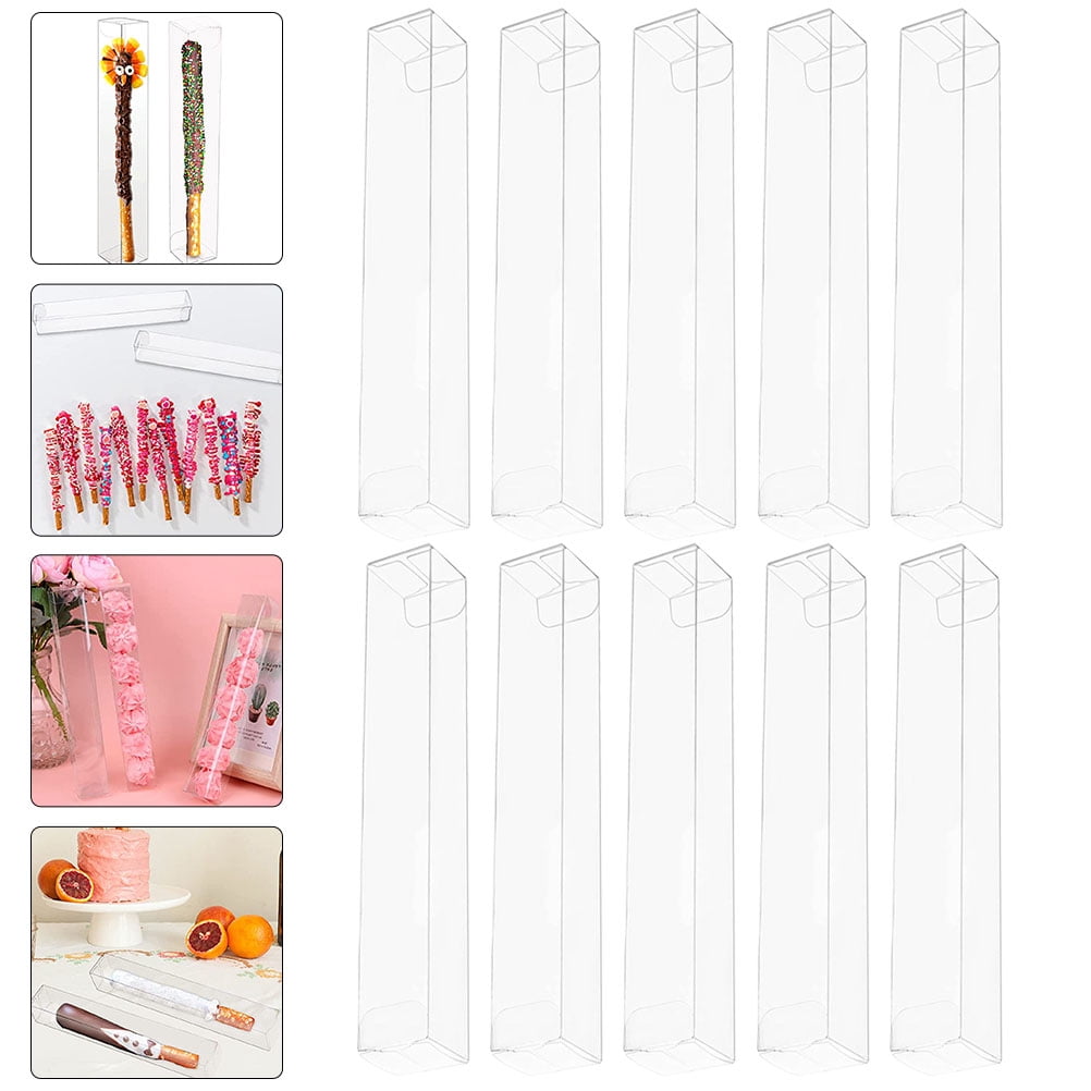 OFFIGAM 10Pcs Clear Chocolate Container Sturdy PVC Box Perfect for ...