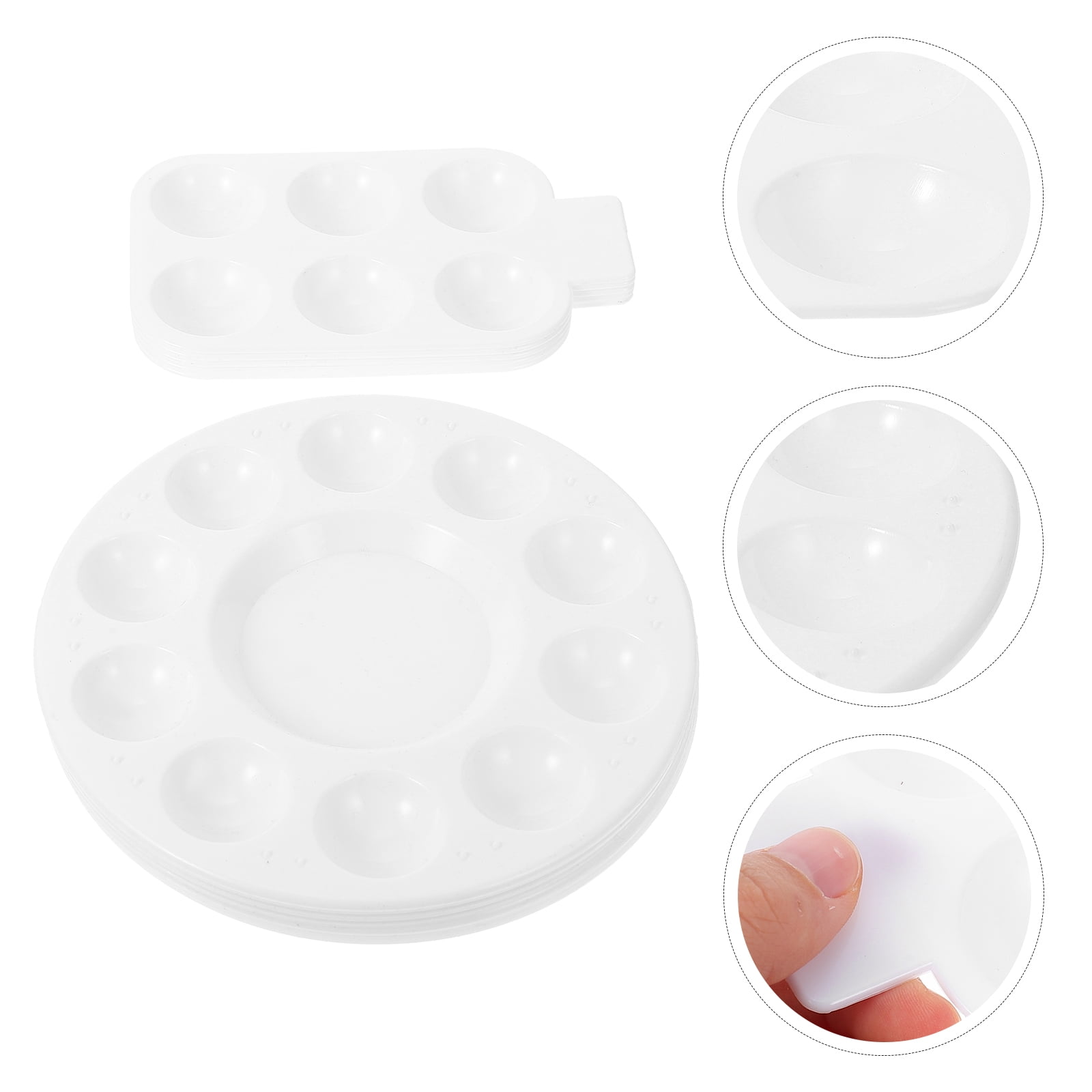 OFFIGAM 10Pcs Portable Round Paint Palette Trays for Painting Lovers ...