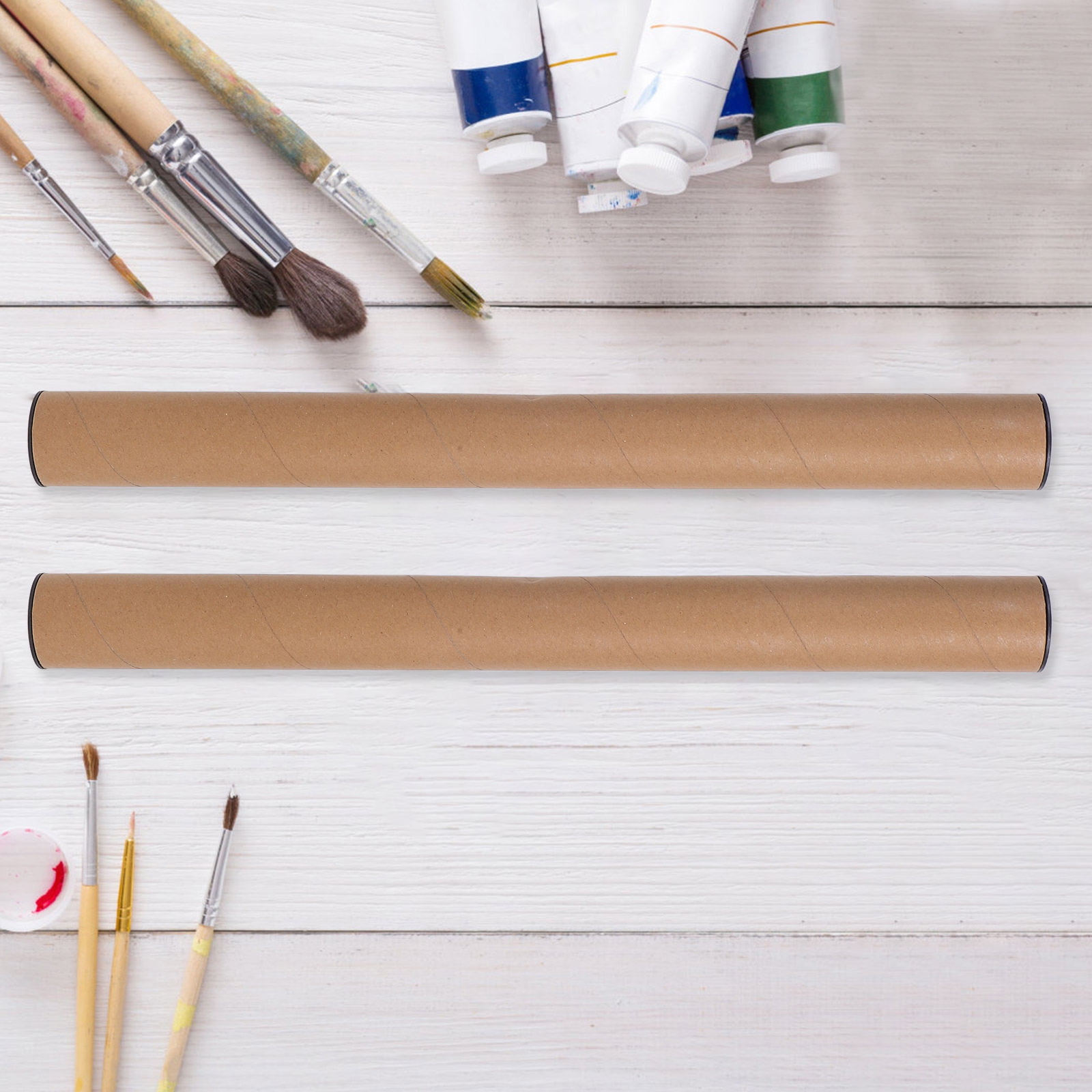 OFFIGAM 10Pcs Poster Tube Khaki Round Storage Tube Shipping Protection ...