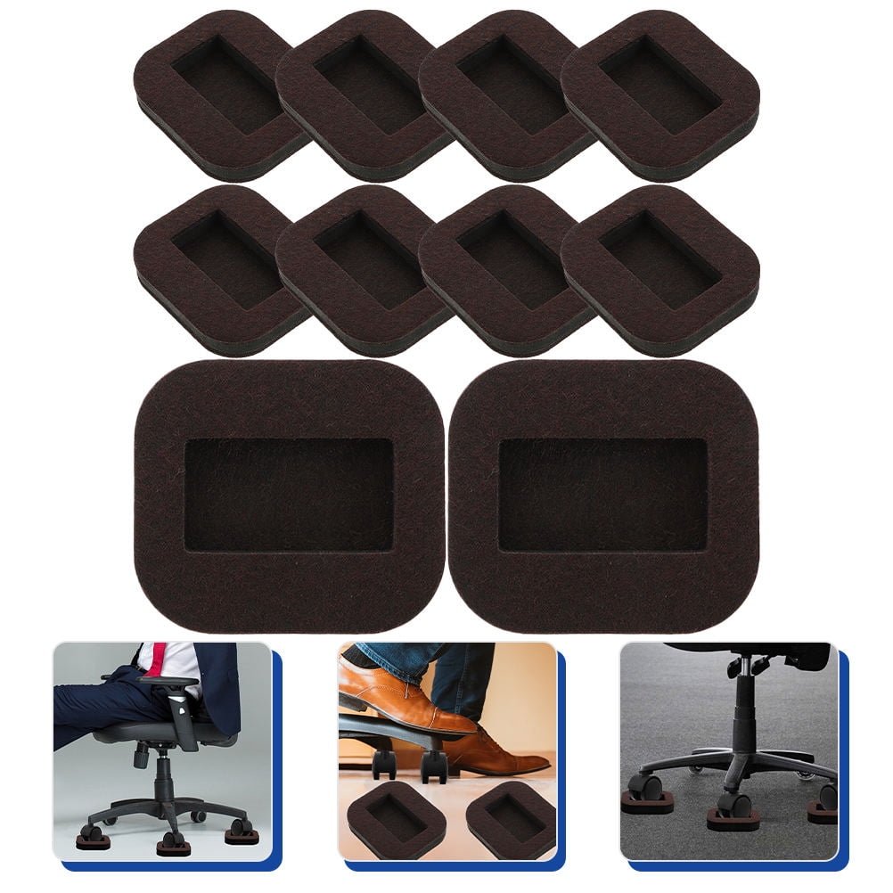 OFFIGAM Chair Caster Cups Felt Furniture Floor Protectors for Hardwood ...