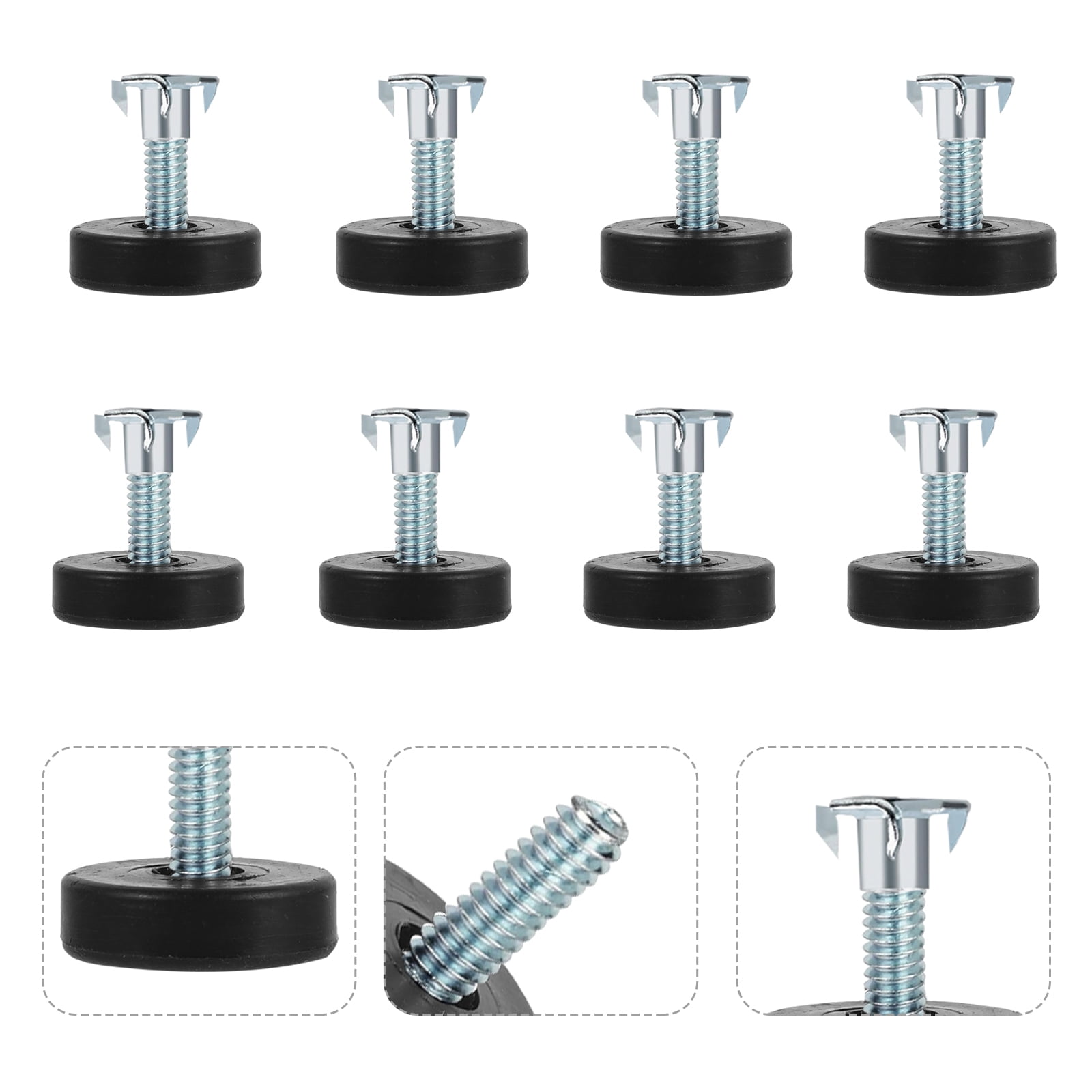 OFFIGAM 12Pcs Adjustable Furniture Levelers Black Threaded Table Feet ...