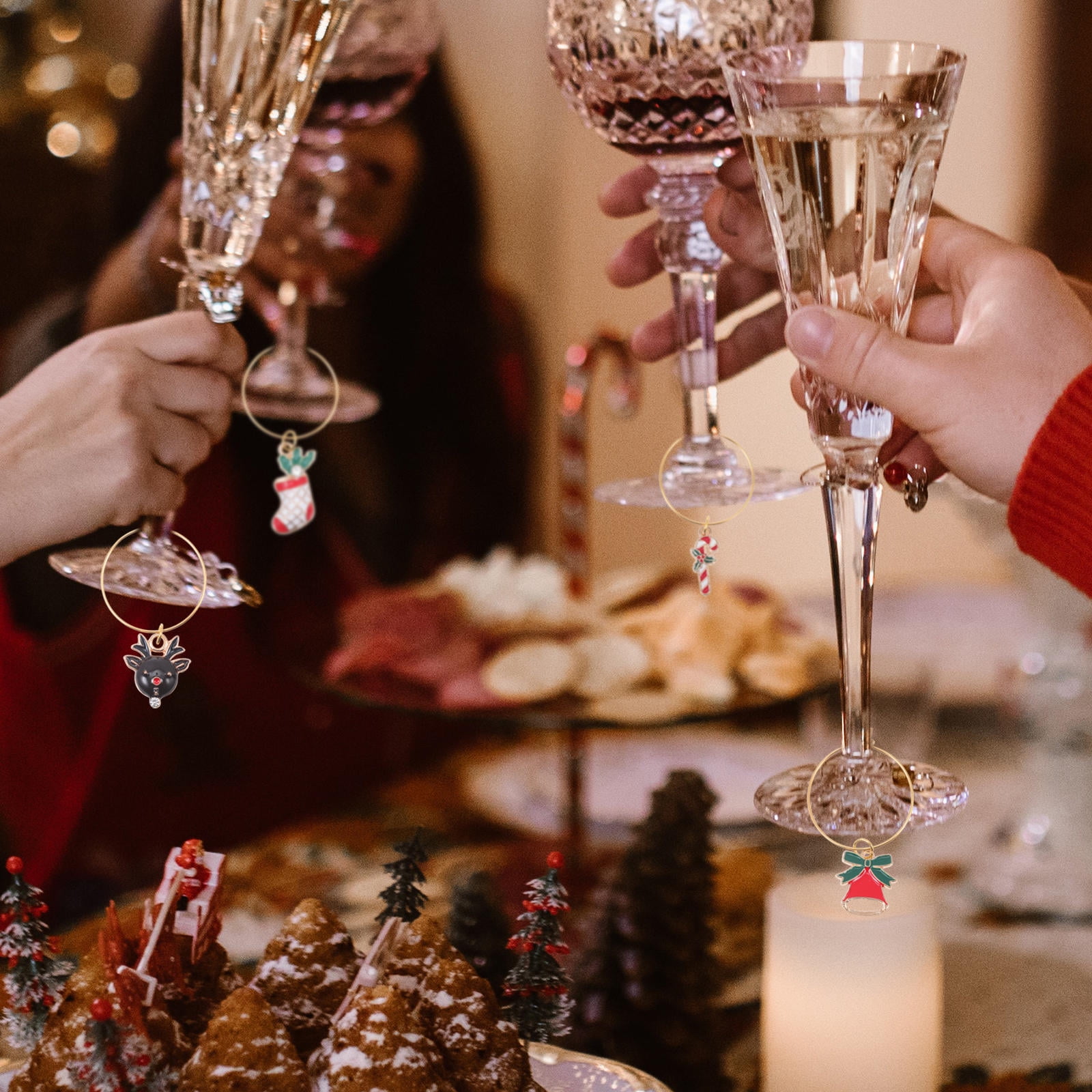 OFFIGAM 12Pcs Beverage Label for Glass Cups Zine Alloy Identifiers for ...