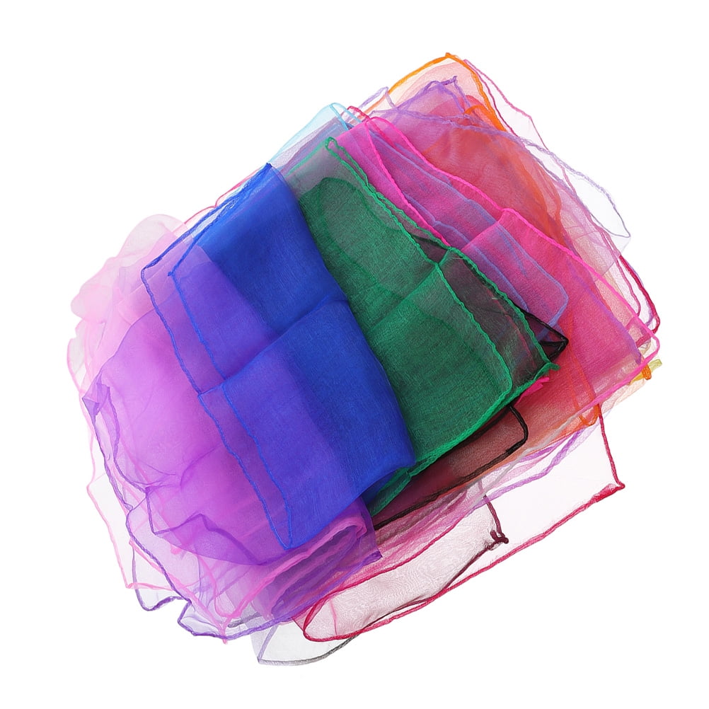 OFFIGAM 12Pcs Juggling Scarves Chiffon Performance Prop Textile ...