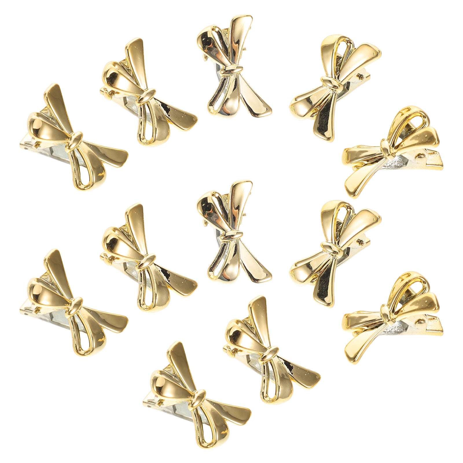OFFIGAM 12Pcs Golden Bow Hair Clips Sturdy Metal Hair Accessories for ...