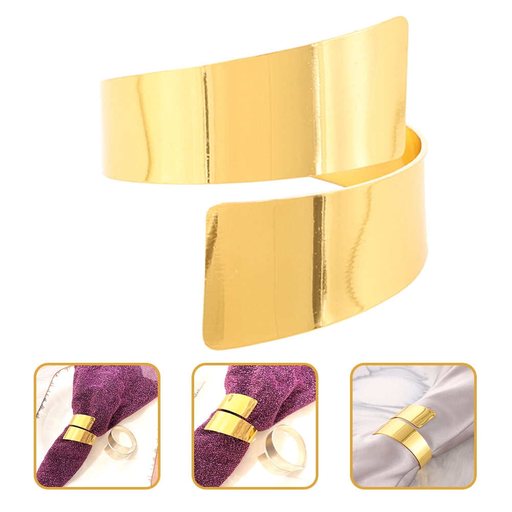 OFFIGAM 12Pcs Golden Irregular Shape Napkin Holder Rings for Hotel and ...