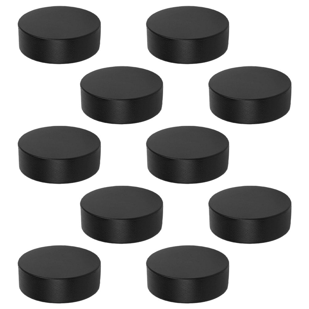 OFFIGAM 12Pcs Indoor Ice Hockey Pucks Black PU Foam for Team Training ...