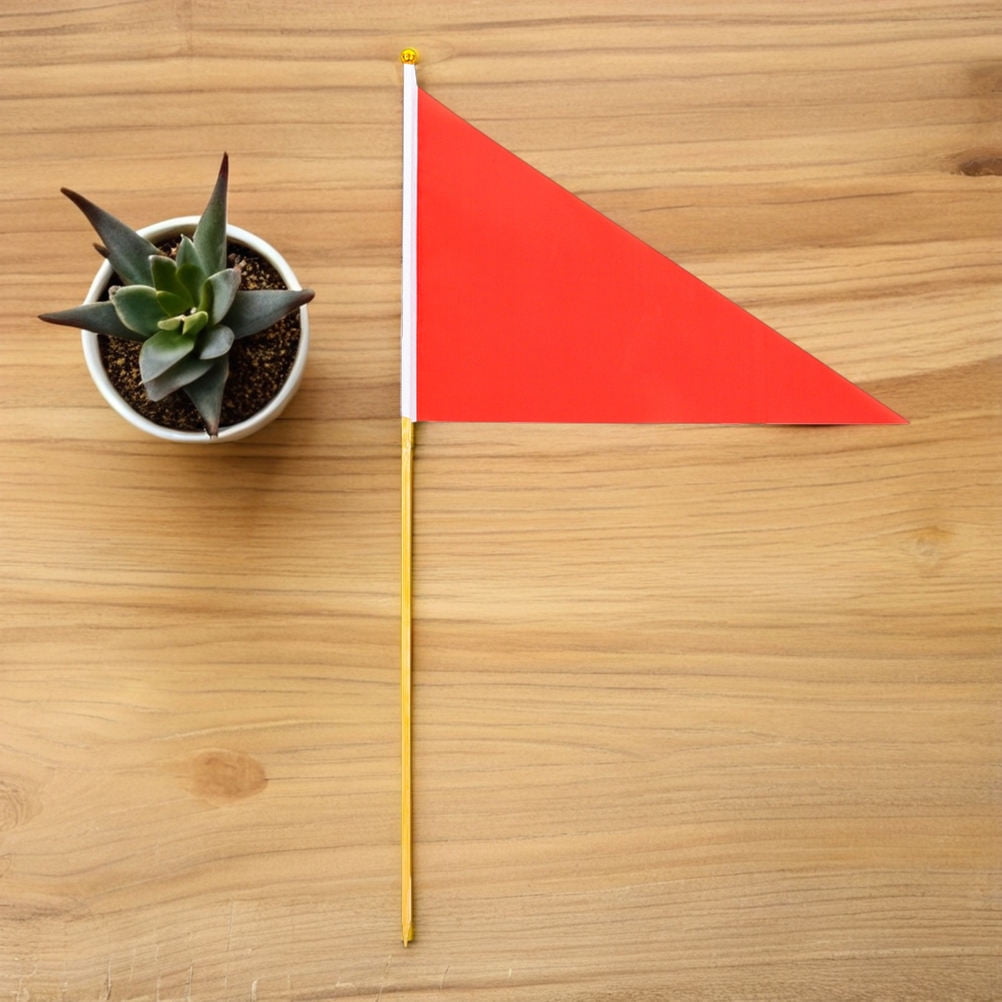 OFFIGAM 12Pcs Red Lawn Marker Flags Weather Resistant Ground Flags for ...