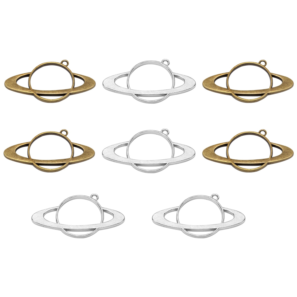 OFFIGAM 16pcs Assorted Color Alloy Pendant Frame Set for Jewelry Making ...