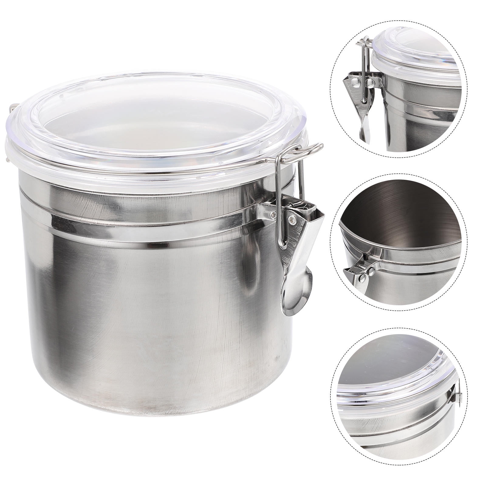 OFFIGAM 1Pack 12X10 5CM Silver Round Stainless Food Container With Lid ...