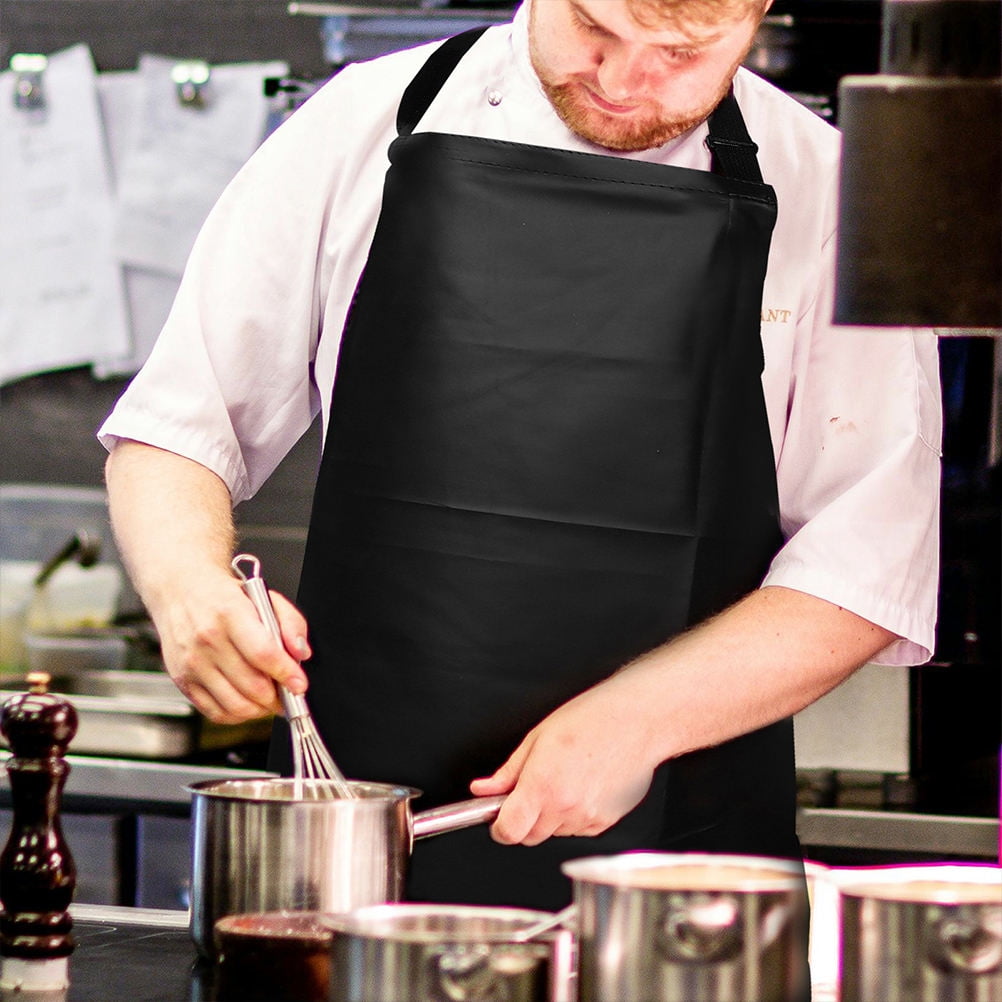 OFFIGAM 1Pack Black Pu Leather Apron With Acid-Alkali Resistance For ...